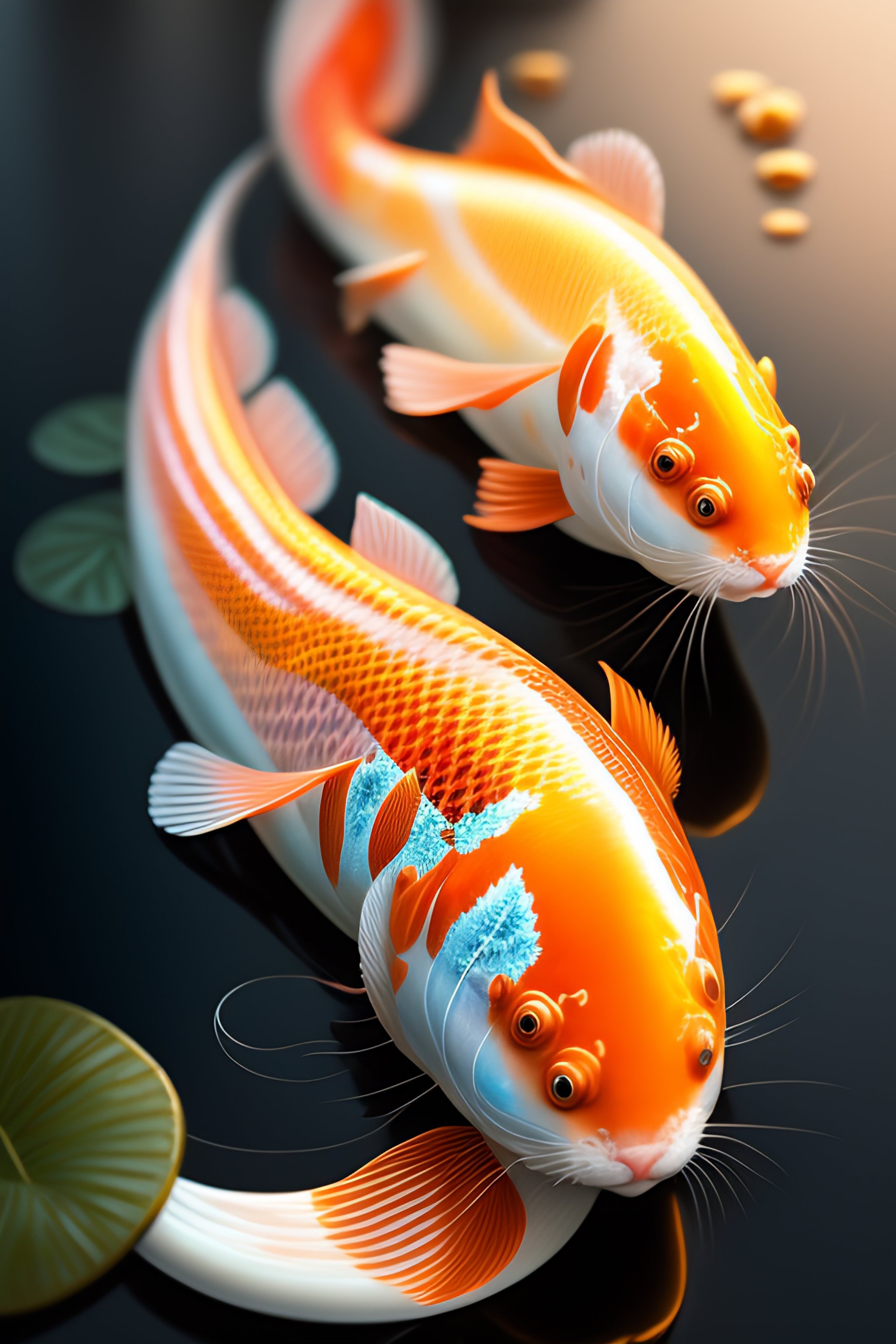 Lexica - Koi cat, digital art, digital painting, hyper sharp focus ...