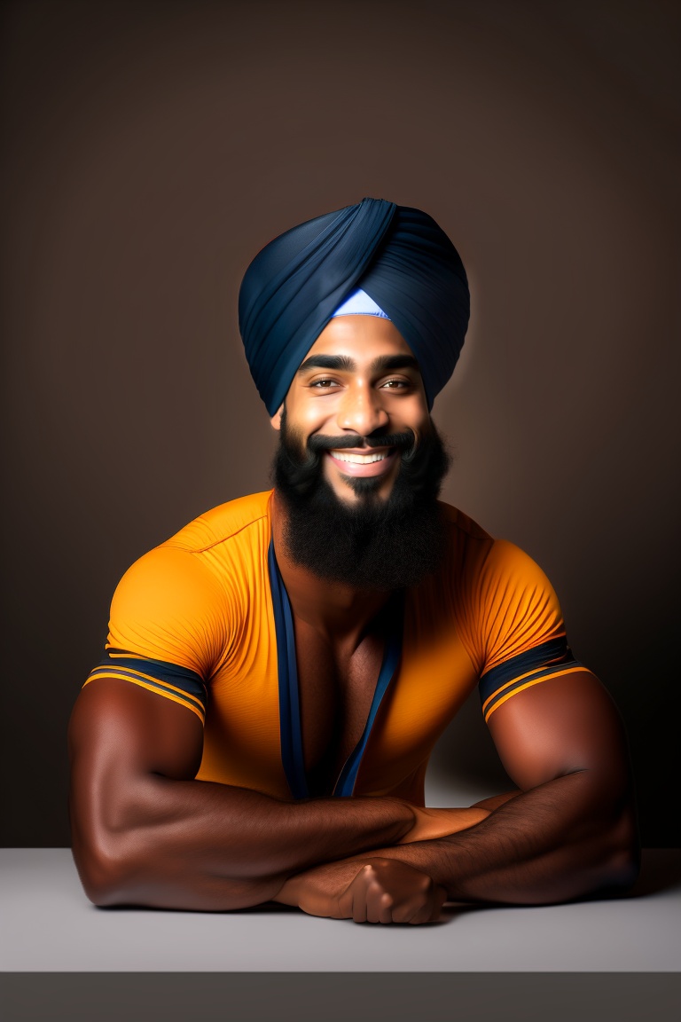 Lexica - Portrait of a young white sikh , technical , white background ...