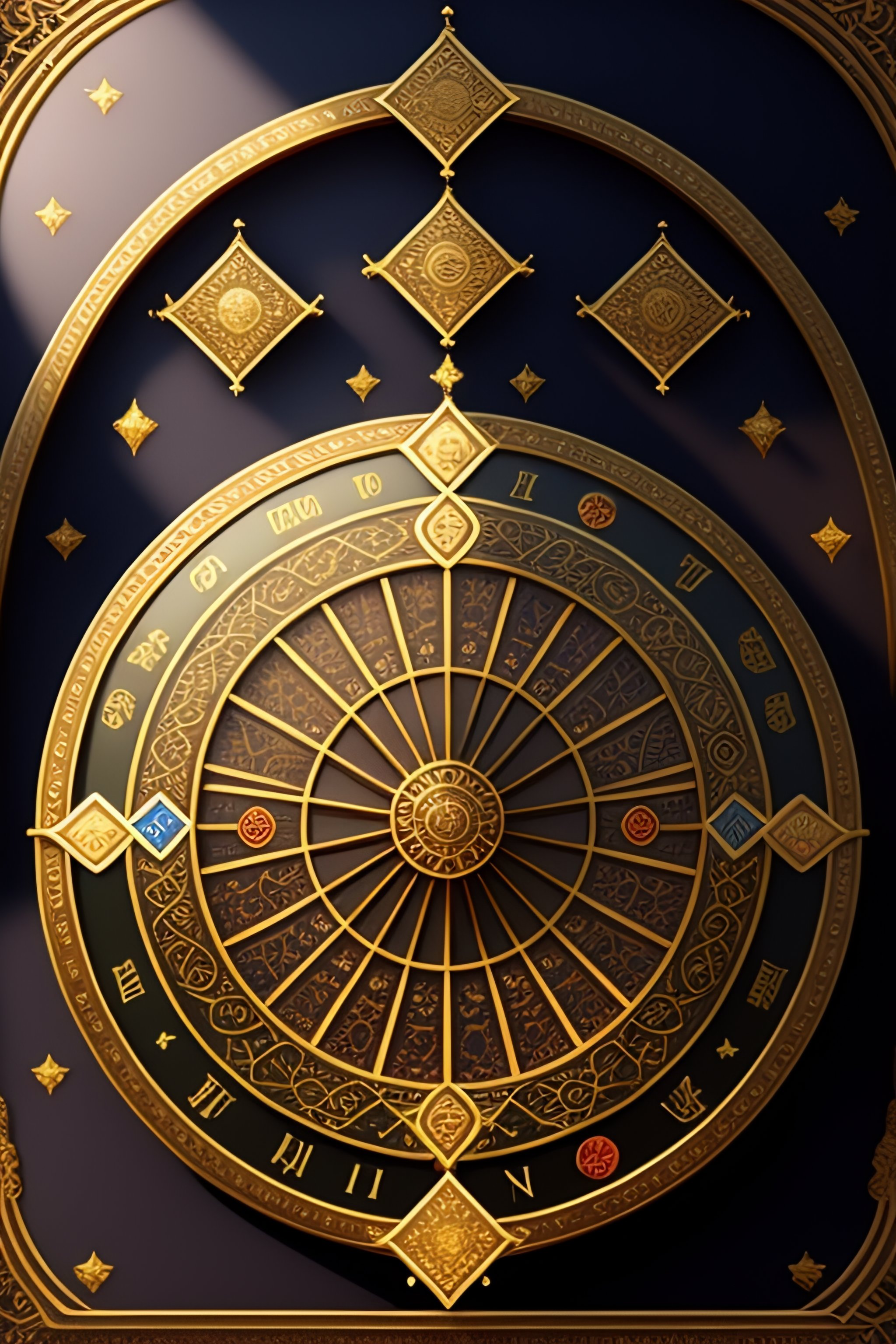 Lexica - Tarot Major arcana card Wheel of Fortune, clean lines, card's ...