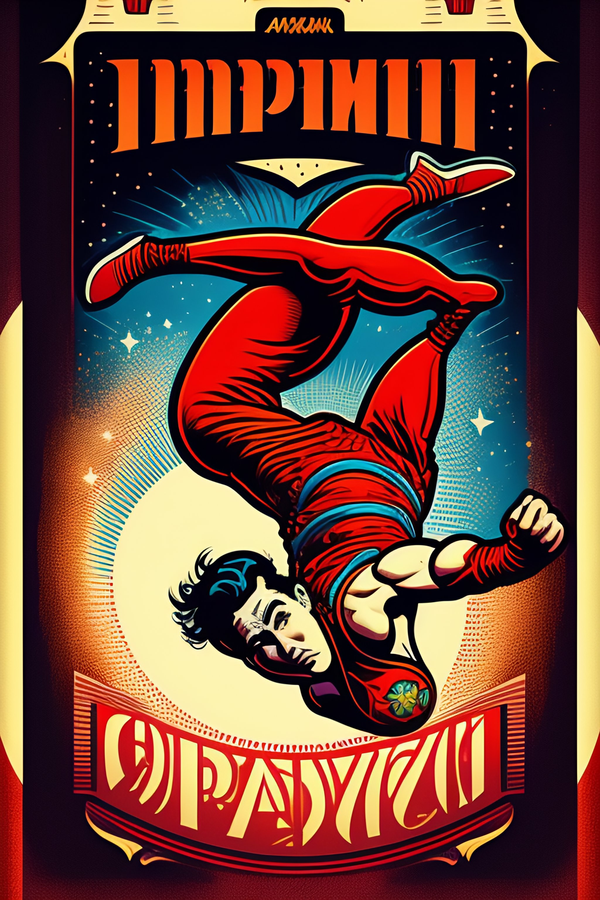 Lexica - Retro comic style artwork, highly detailed circus acrobat ...
