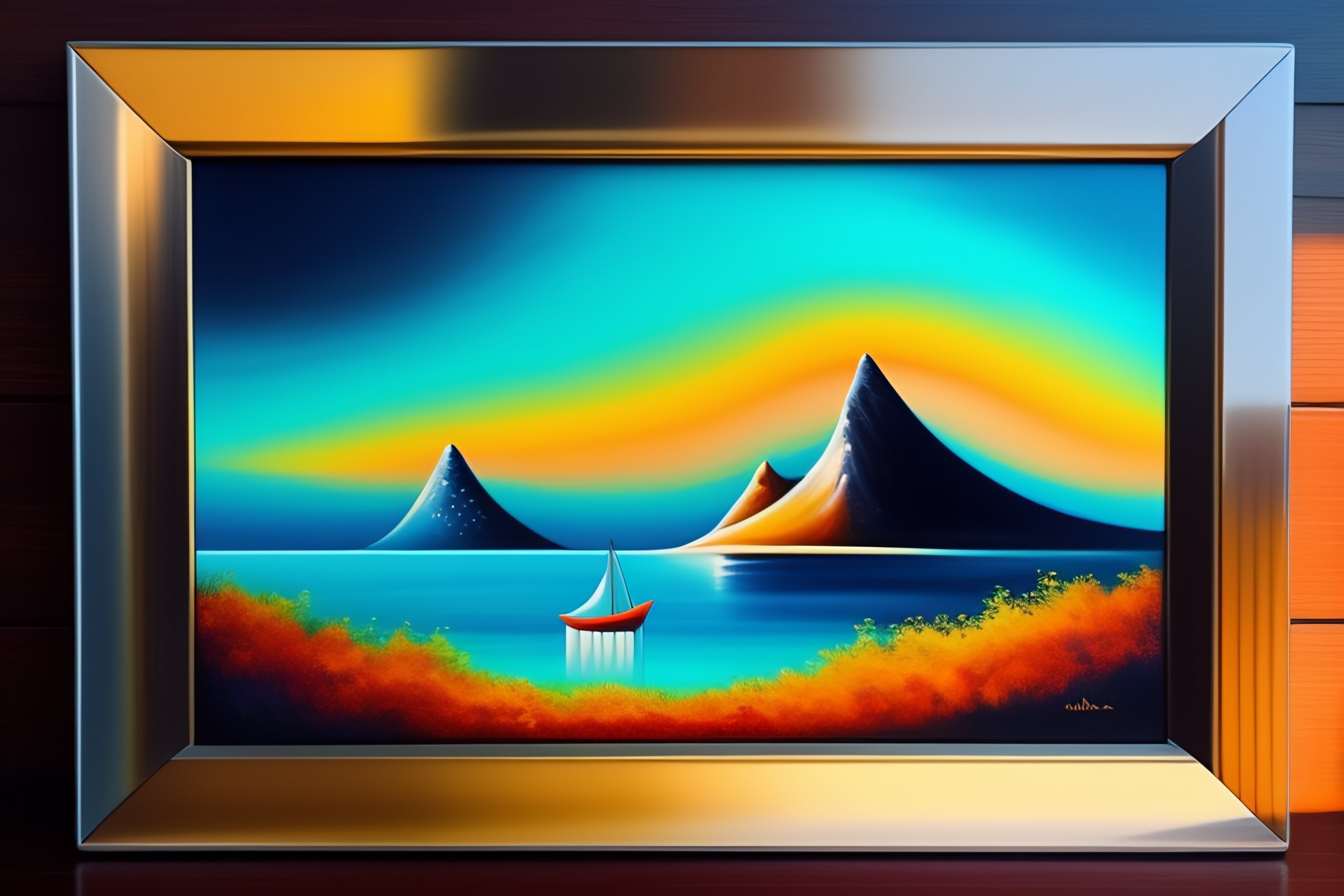 Lexica - Abstract painting of the most beautiful island that people can ...