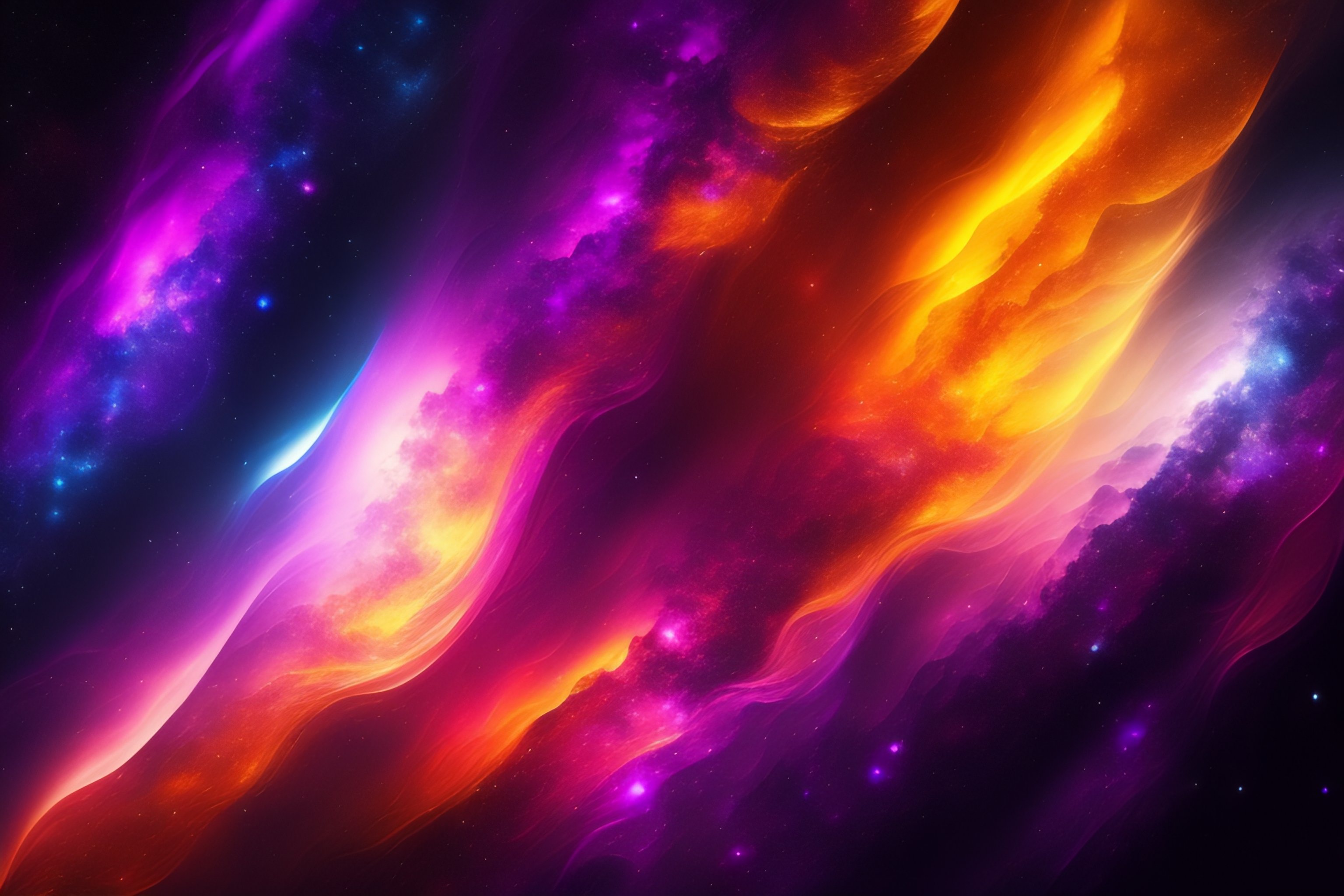 Lexica - Banner abystract purple, blue and yellow, cosmic star, galaxy ...