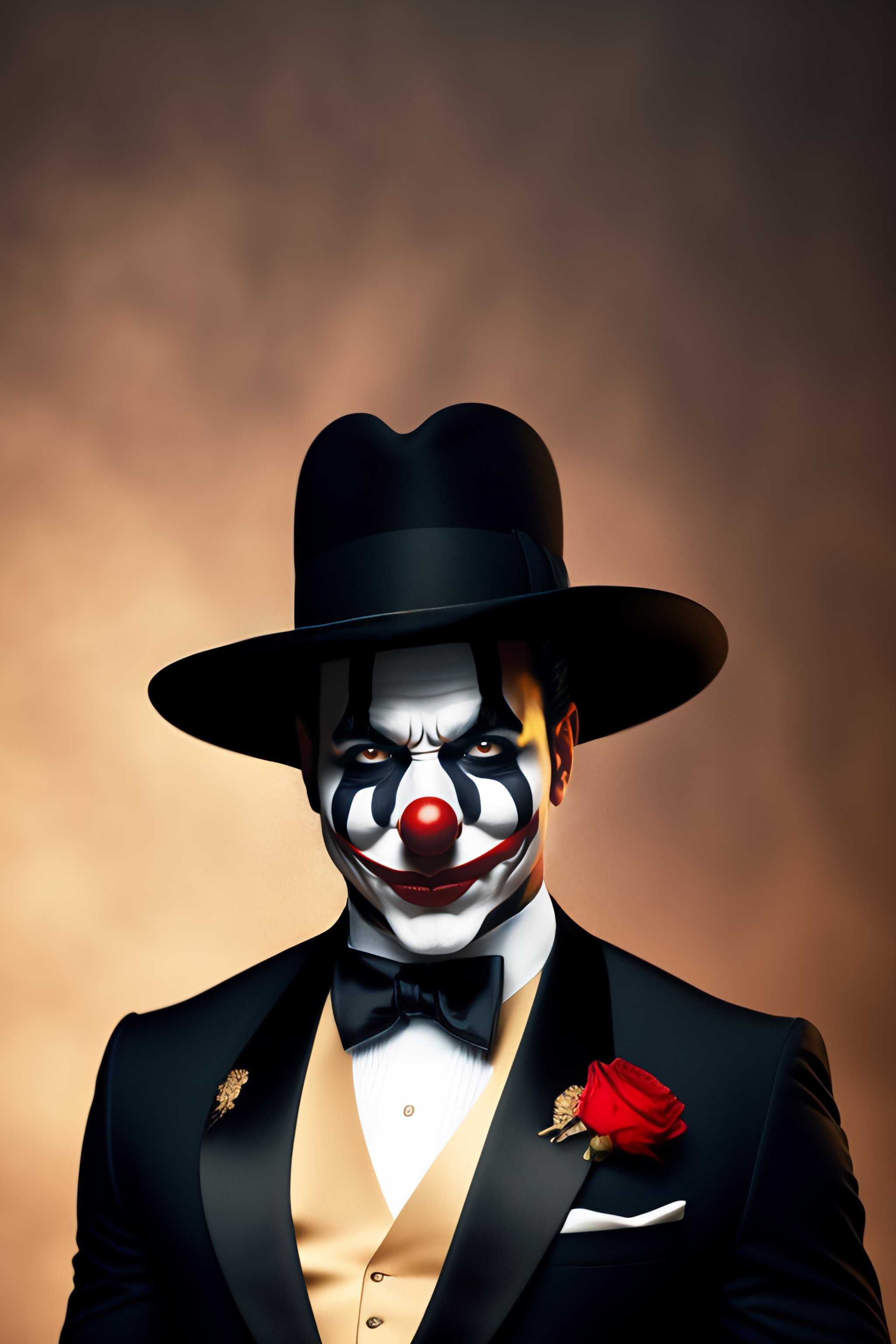 Lexica - Clown of death in a black rich suit