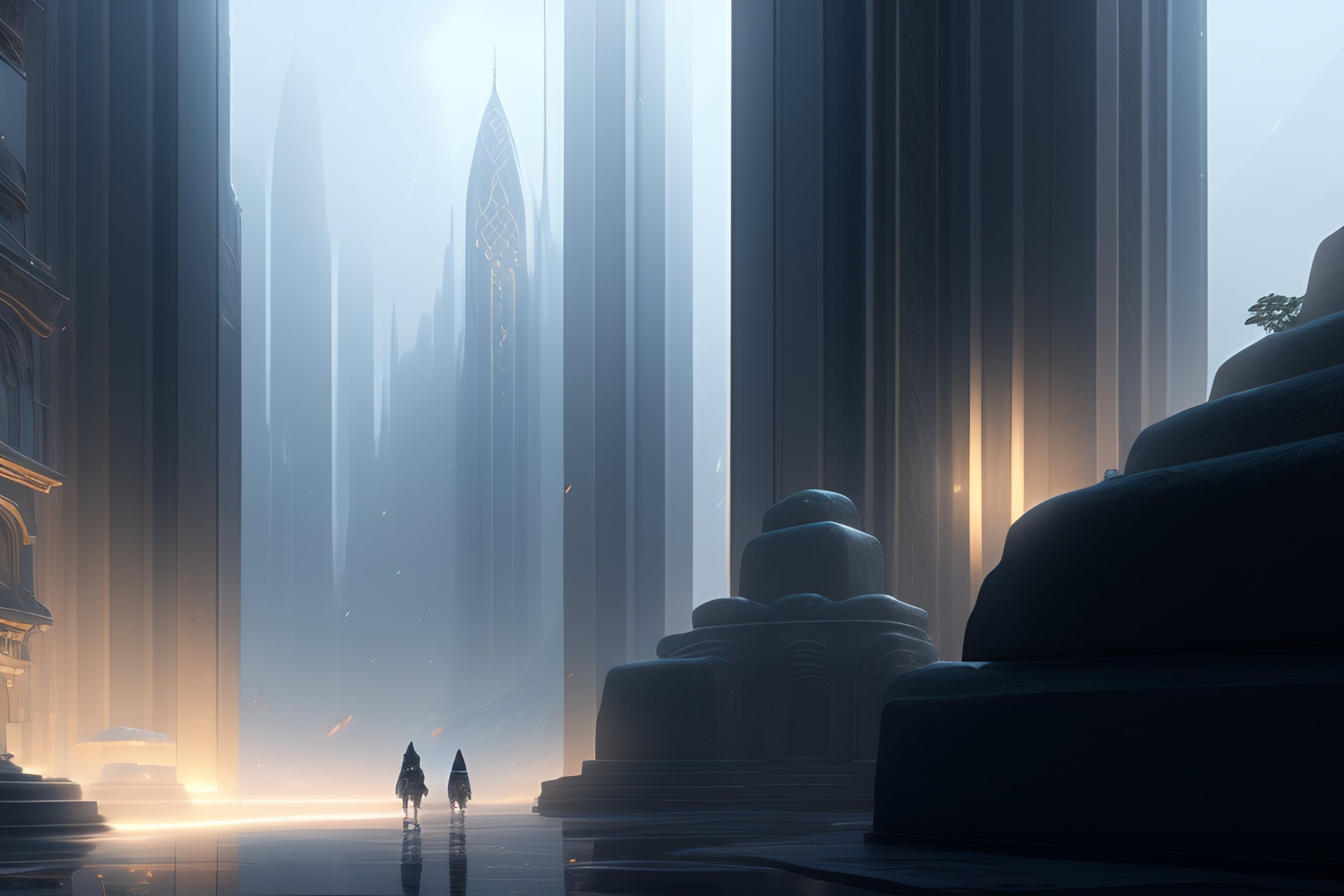 Lexica - A city of white and gray stones, abandoned, haunted by a few ...
