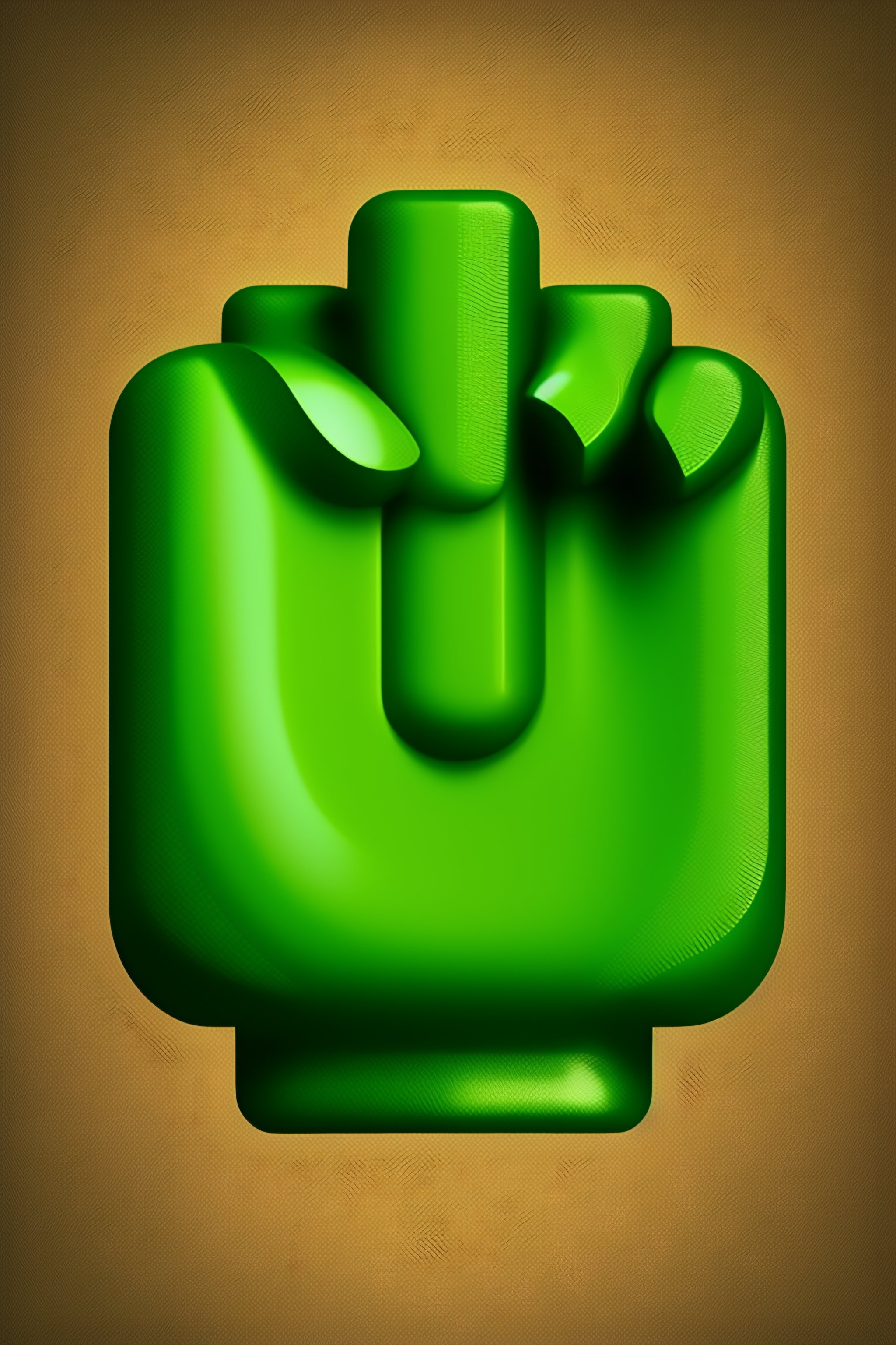 Lexica - Logo hand emoji 2d green fist pc