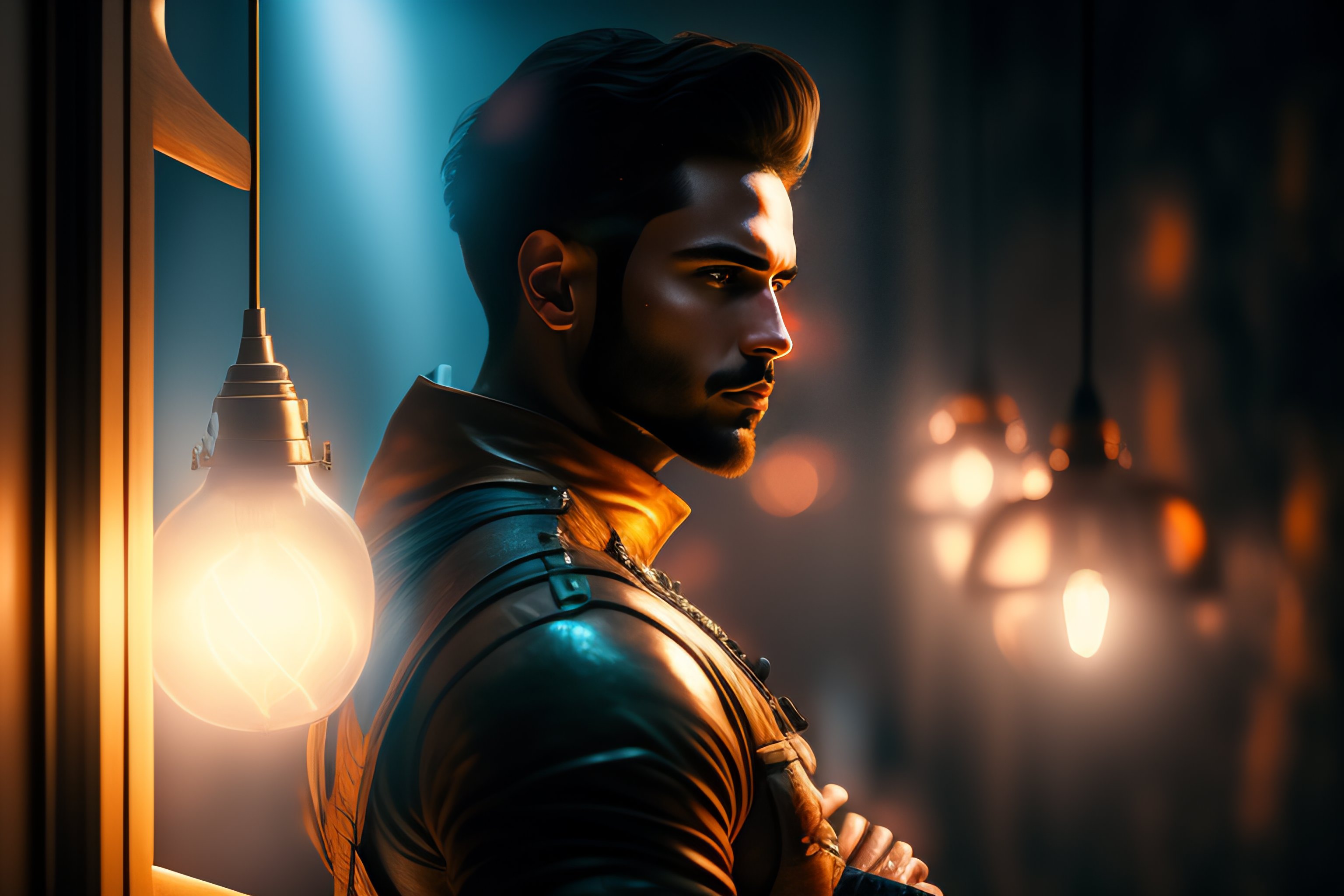 Lexica - Male, painter of the work, cinematic composition, dramatic ...