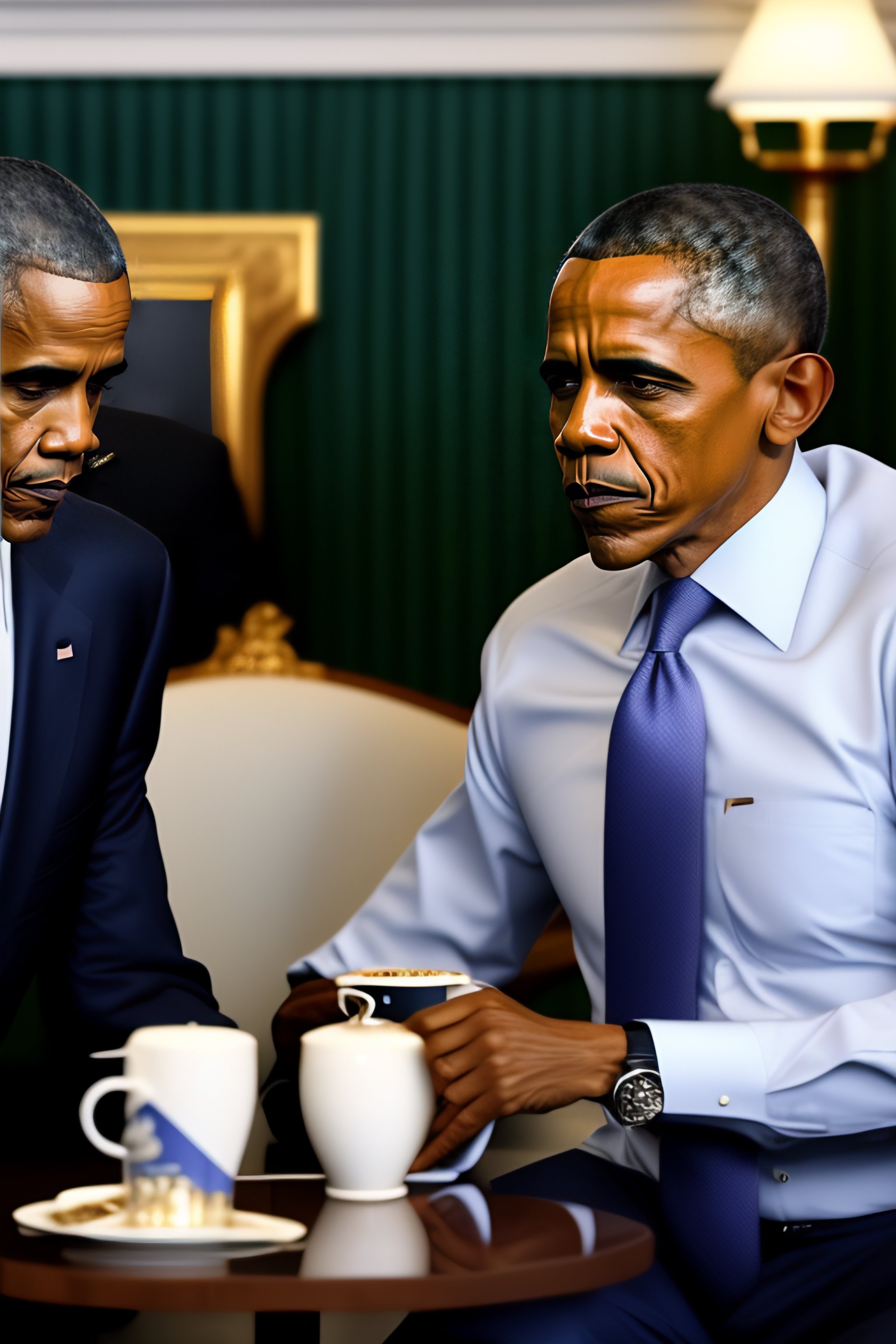 Lexica - Obama and buhari having coffee