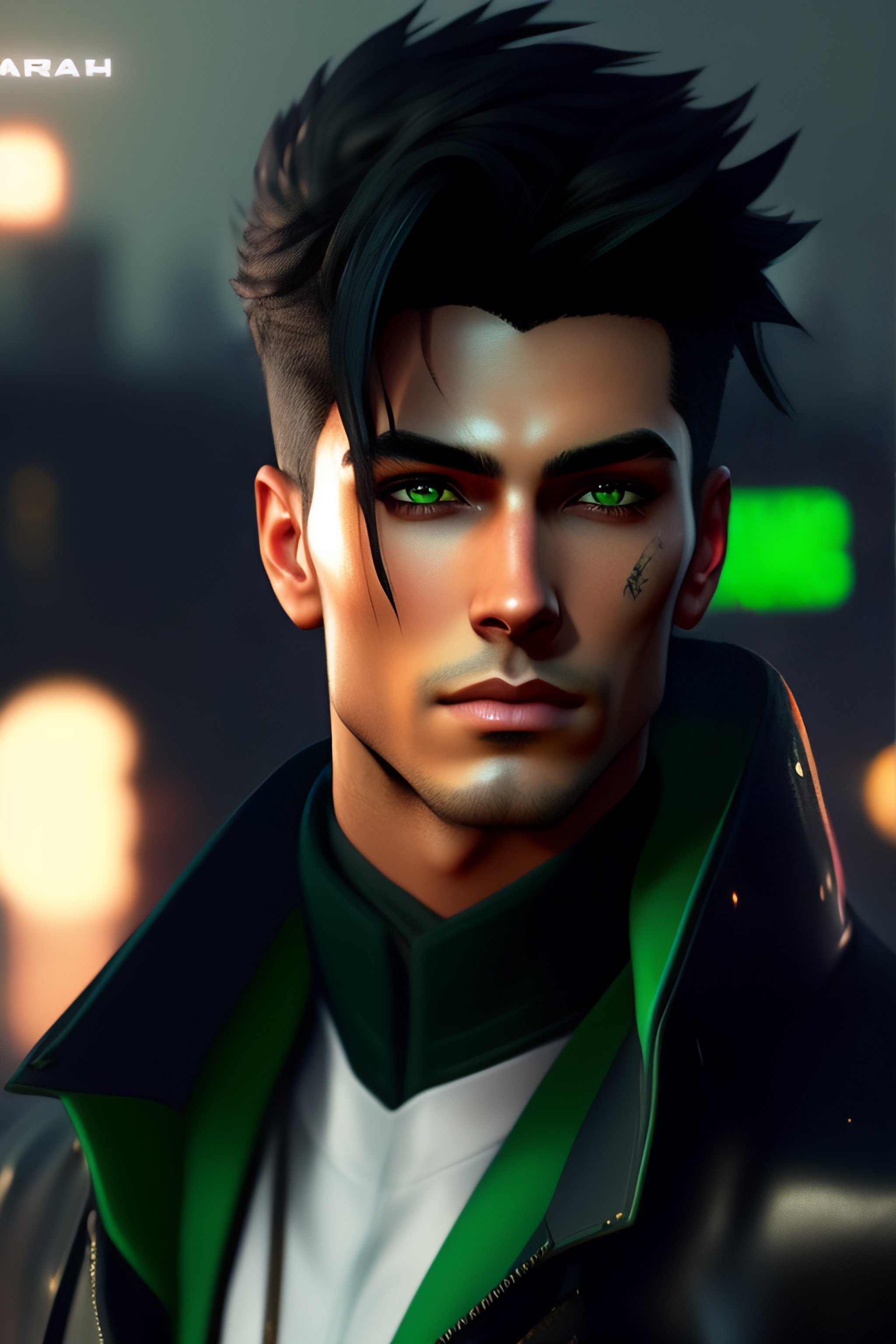 Lexica - Tall handsome young man, Eyes that are bright blue, wild messy ...