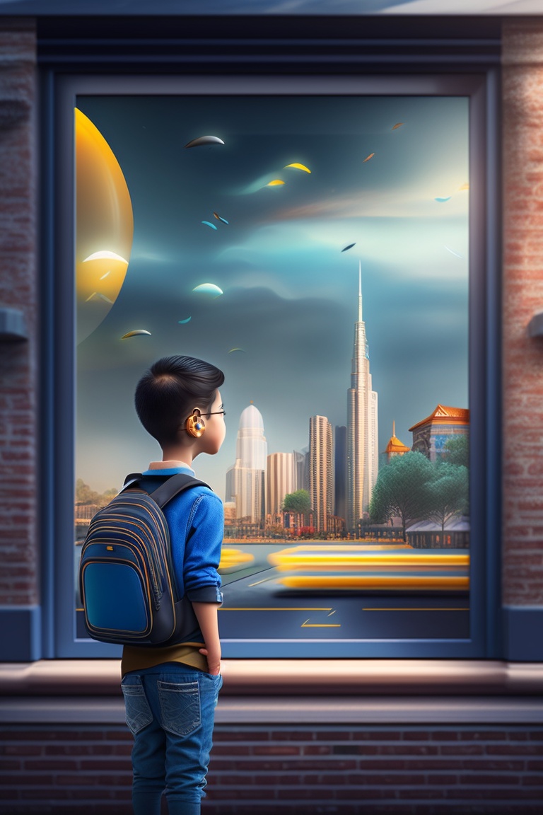 Lexica - The Memory Artist, a young artist, shop, city, urban area