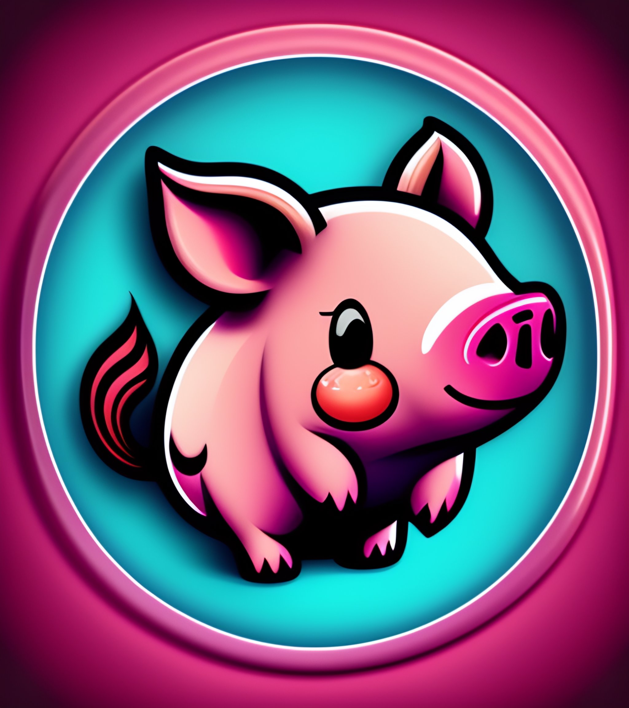Lexica - Cute flying pig, gambling at casino , cartoon logo, simple, 2d ...