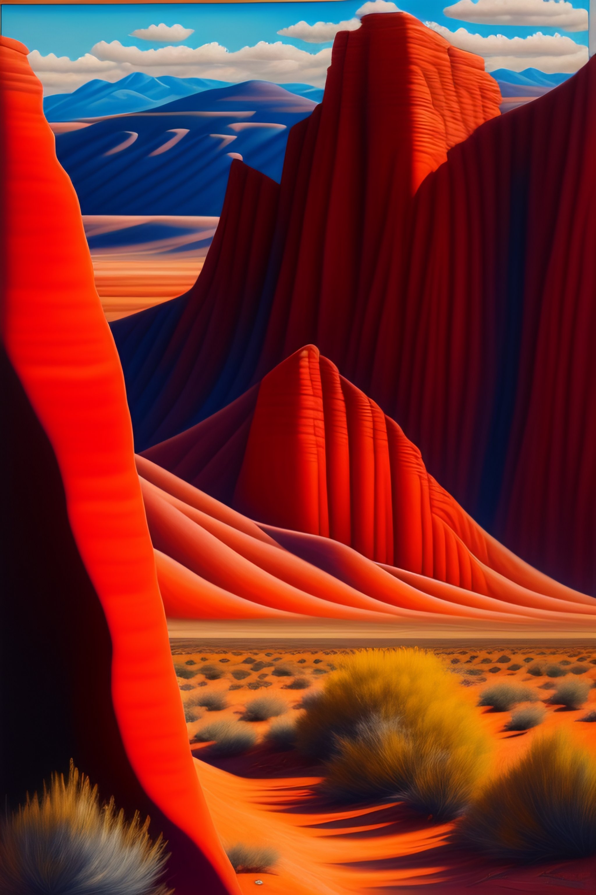 Lexica - Taos new mexico, red mountain, blood drenched, angry ...