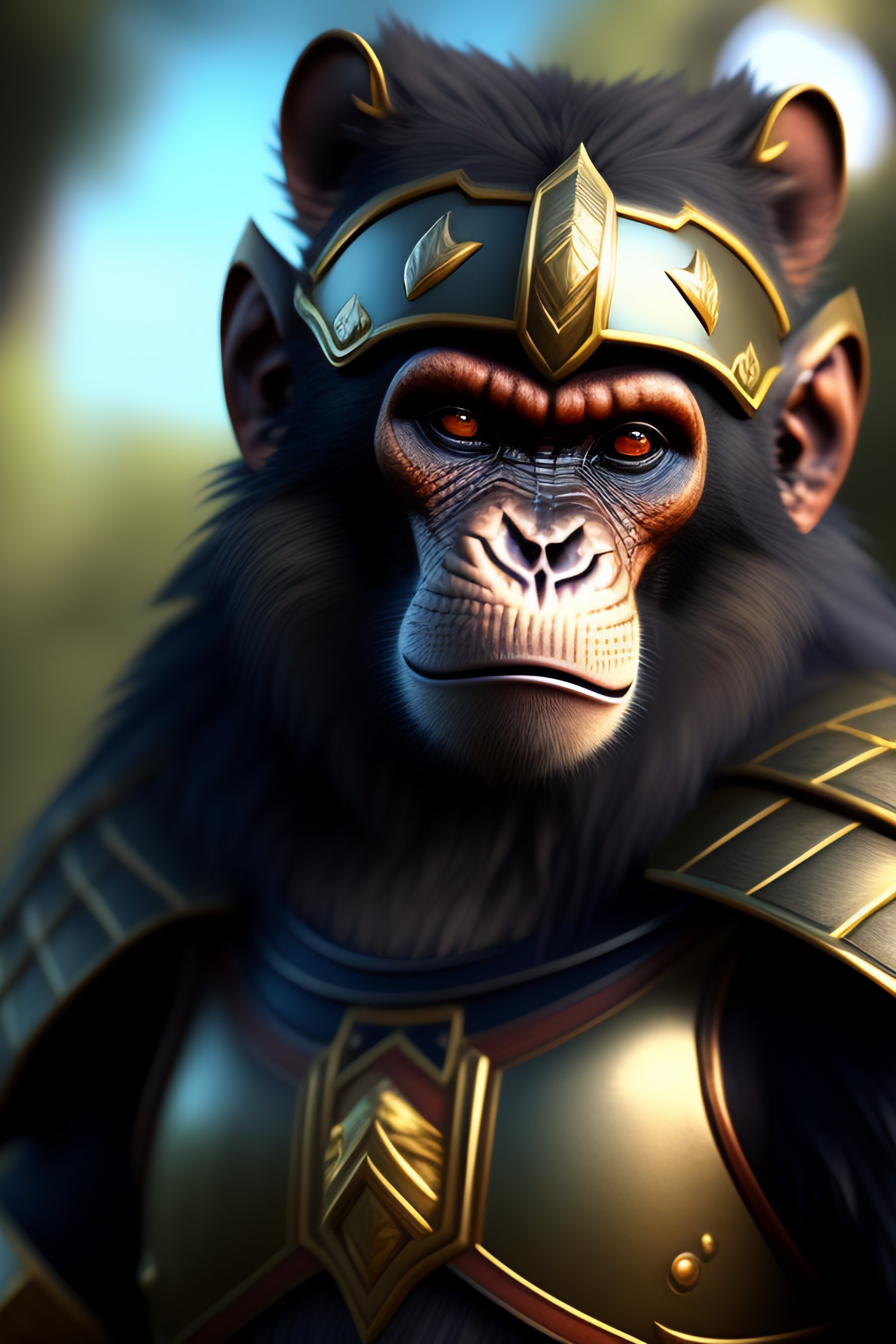 Lexica - Monkey Armored , Realistic , detailed, Rpg style