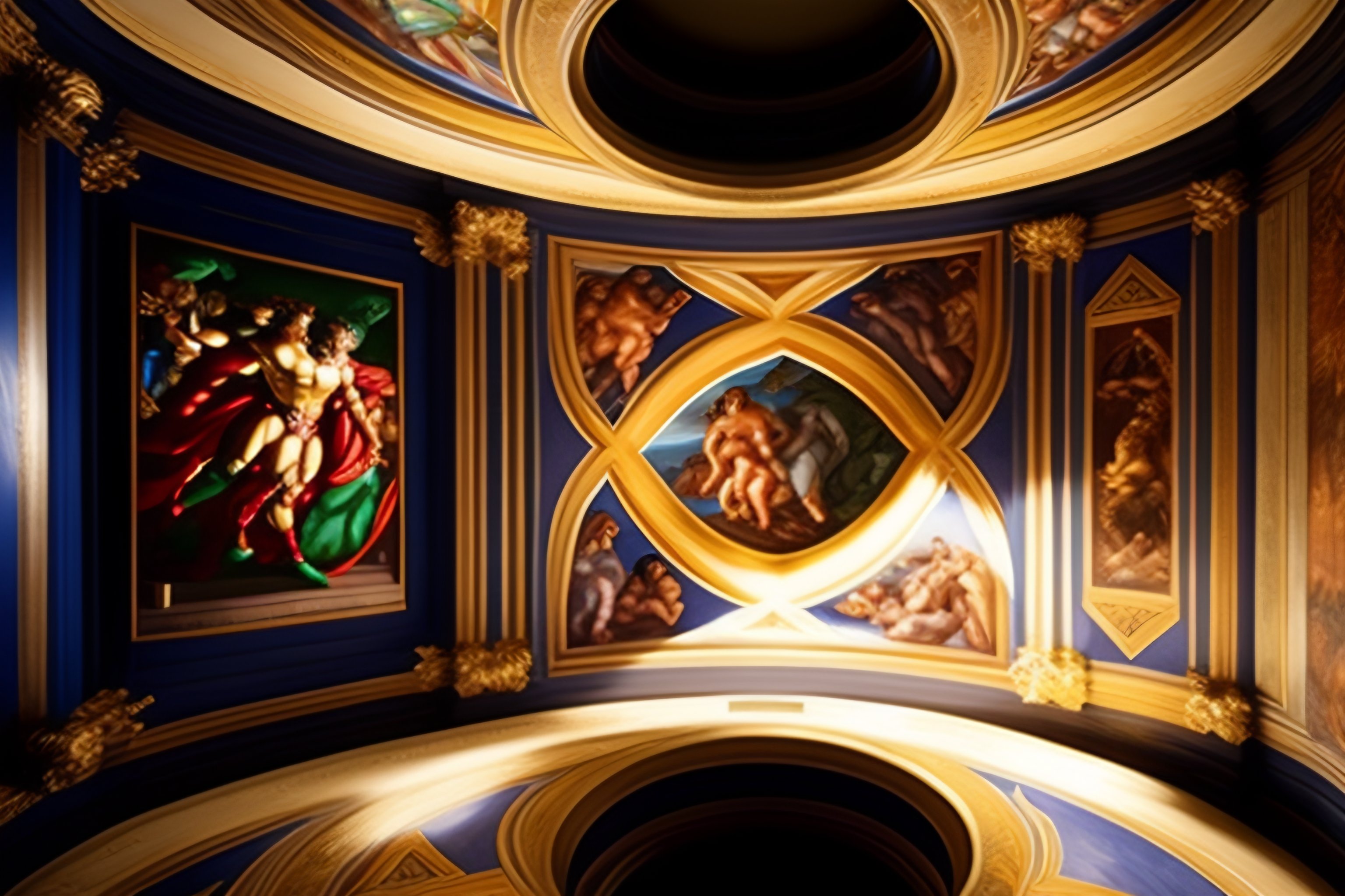 Lexica - Sistine chapel with marvel characters, Michelangelo, fresco ...