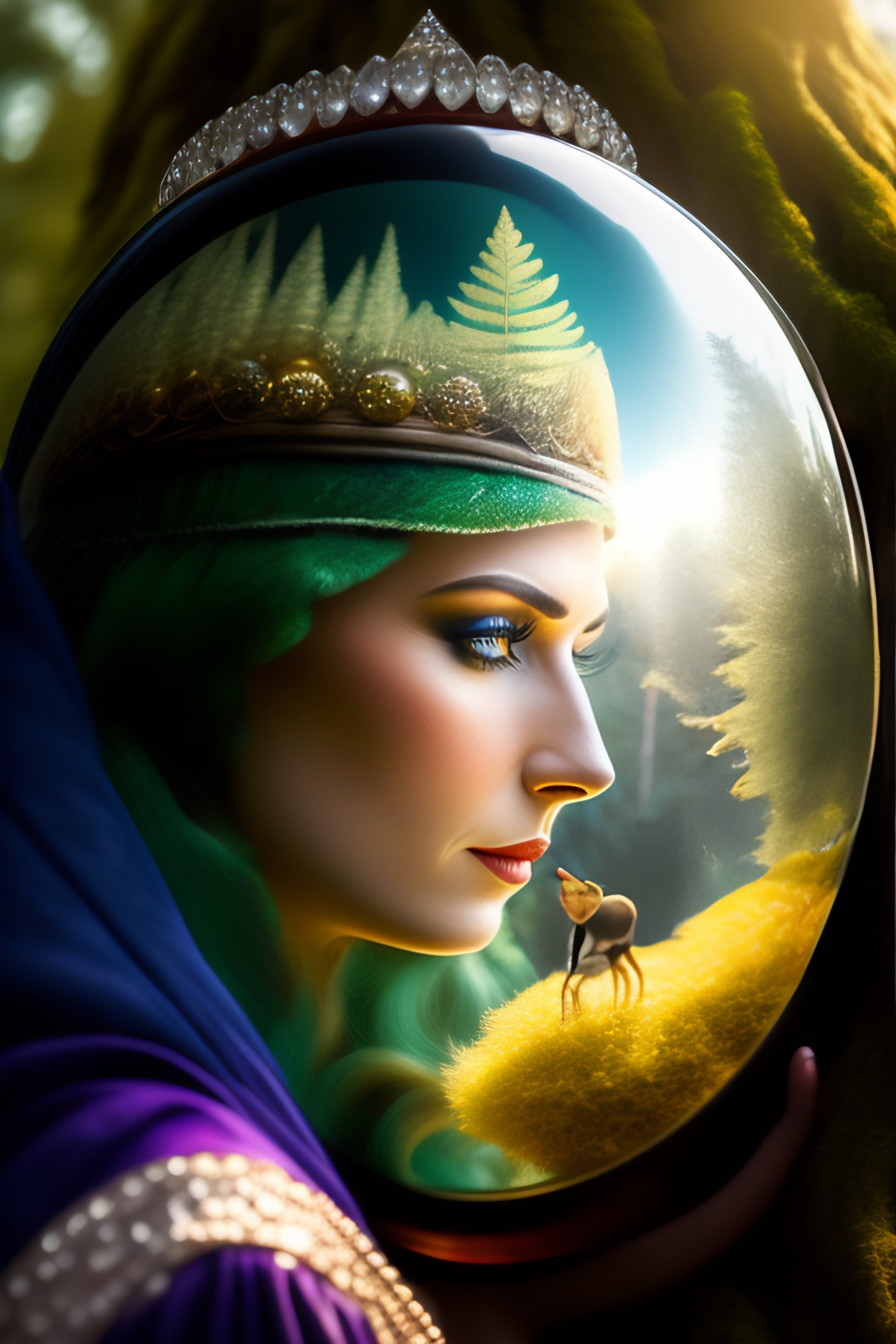 Lexica - Dust queen looks through crystal ball to spy on ragged knigt ...