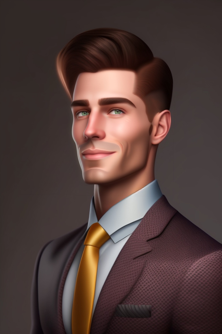 Lexica - An animated man around 25, only his picture without background