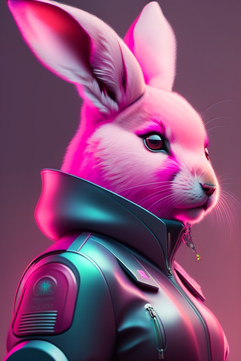 Lexica - Pink rabbit, cyberpunk