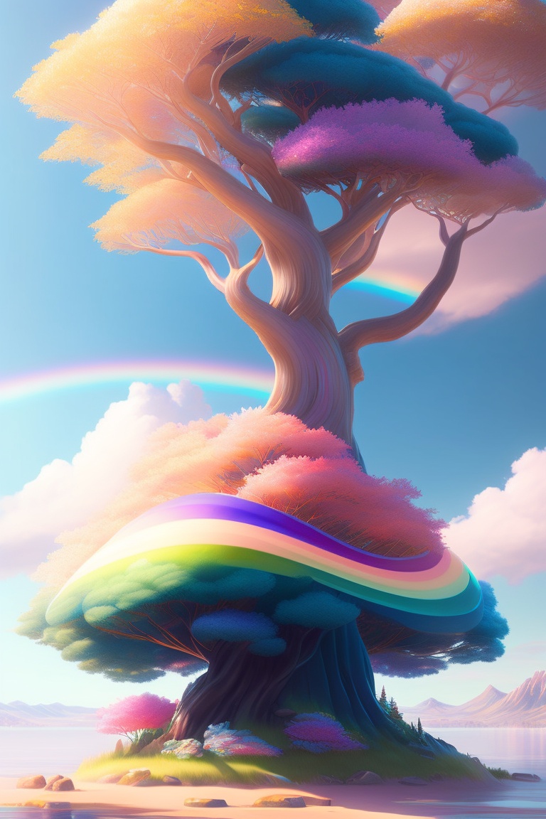 Lexica - An iridescent tree by yusuke murata and makoto shinkai, 8 k ...