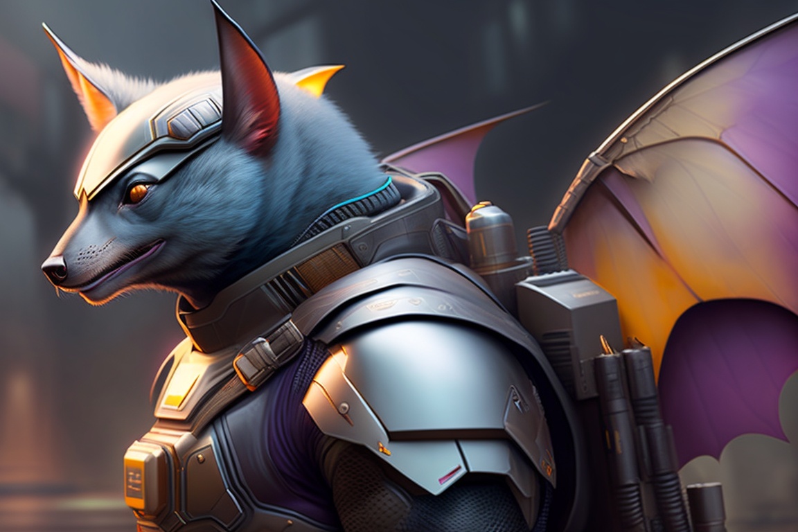 Lexica - Highly intelligent anthropomorphic bat, high tech cyber punk ...