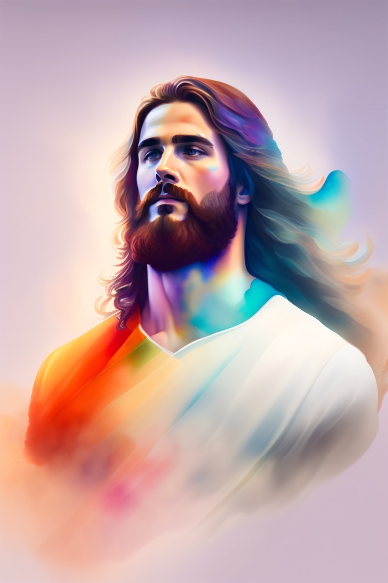 Lexica - Jesus art water color style, full body