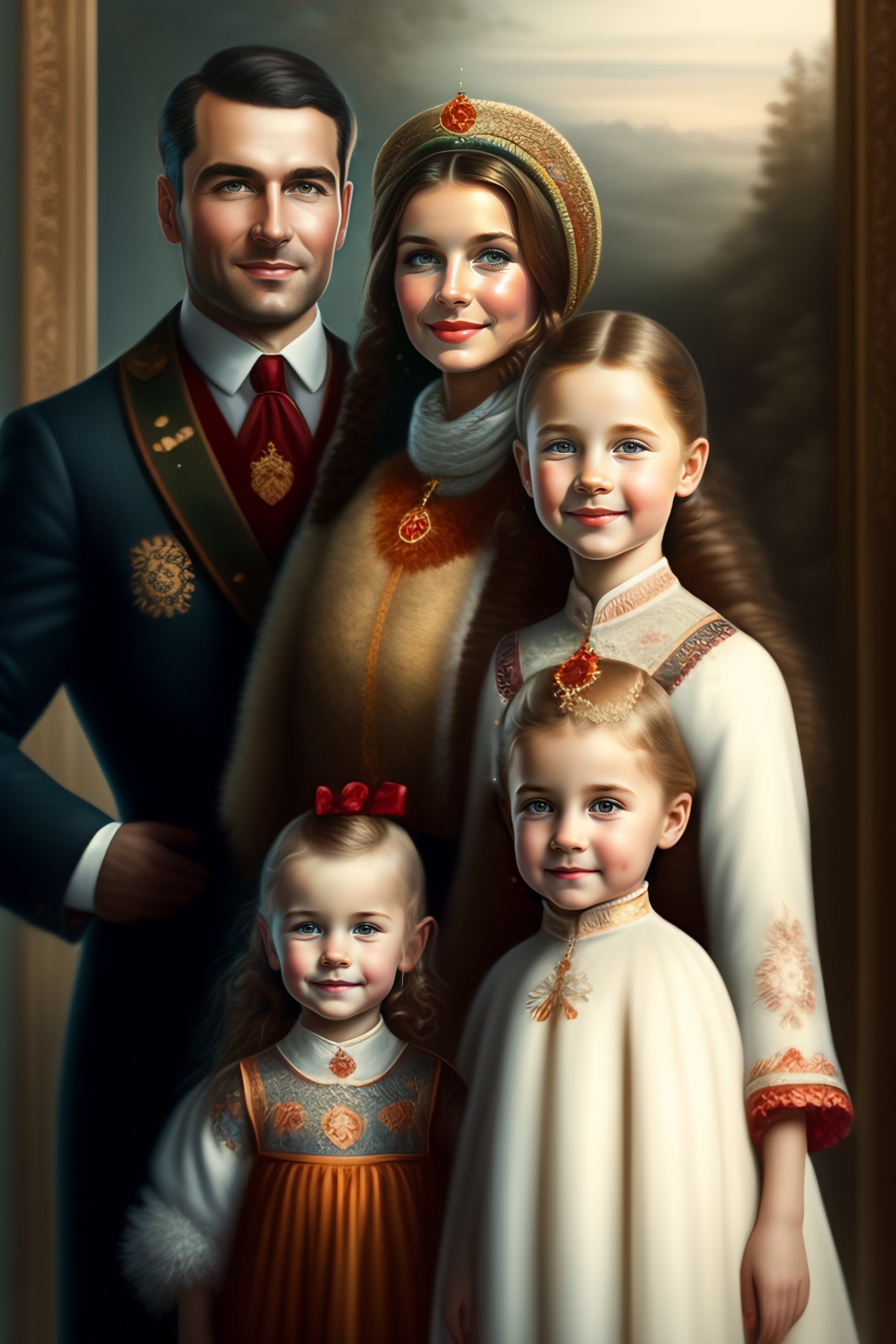 Lexica - Happy russian family in aparts, celebrating happy new year ...