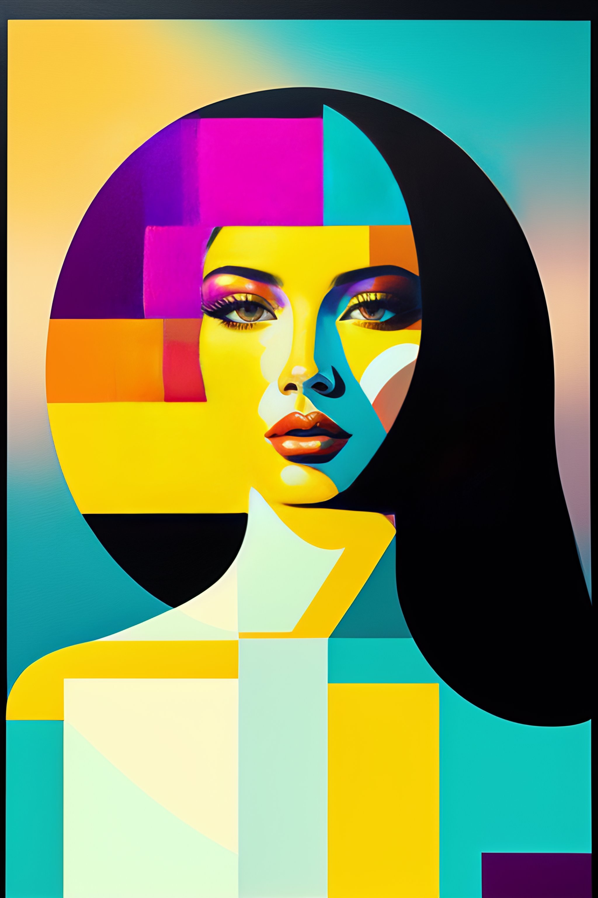 Lexica - Nubic young woman in the style of Suprematism , art ...