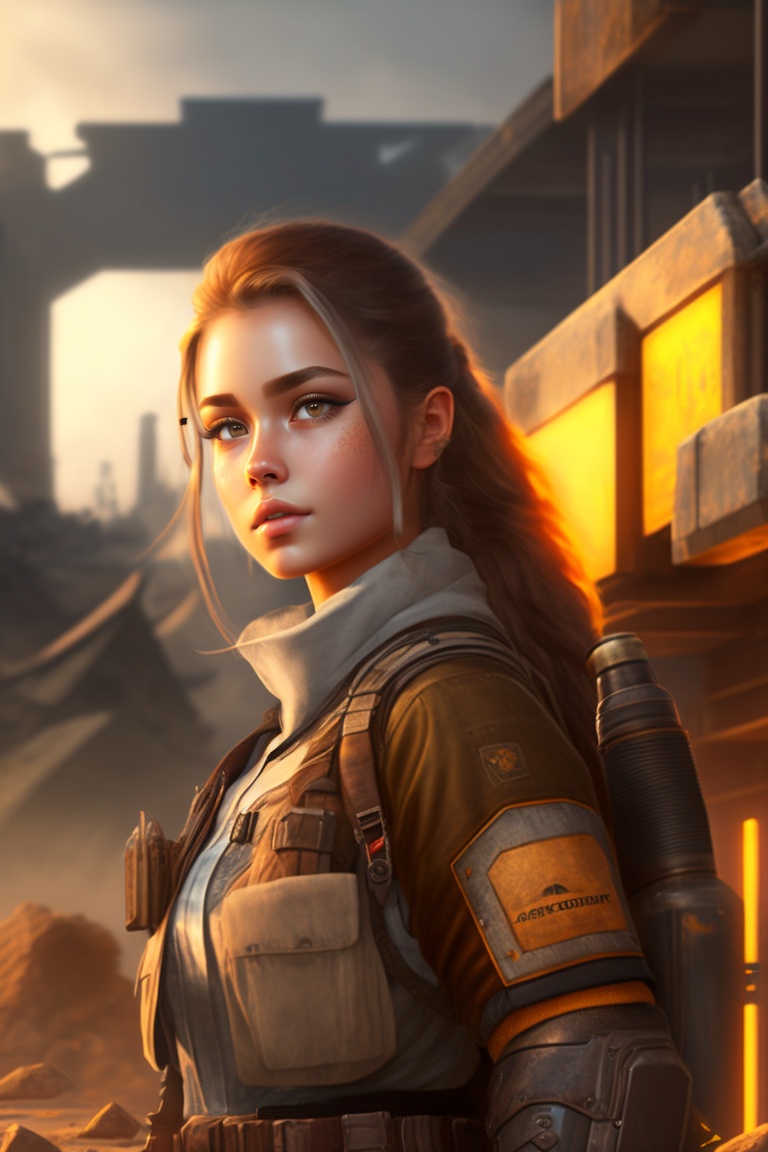 Lexica - The light brown raider stands in the midst of post-apocalyptic ...