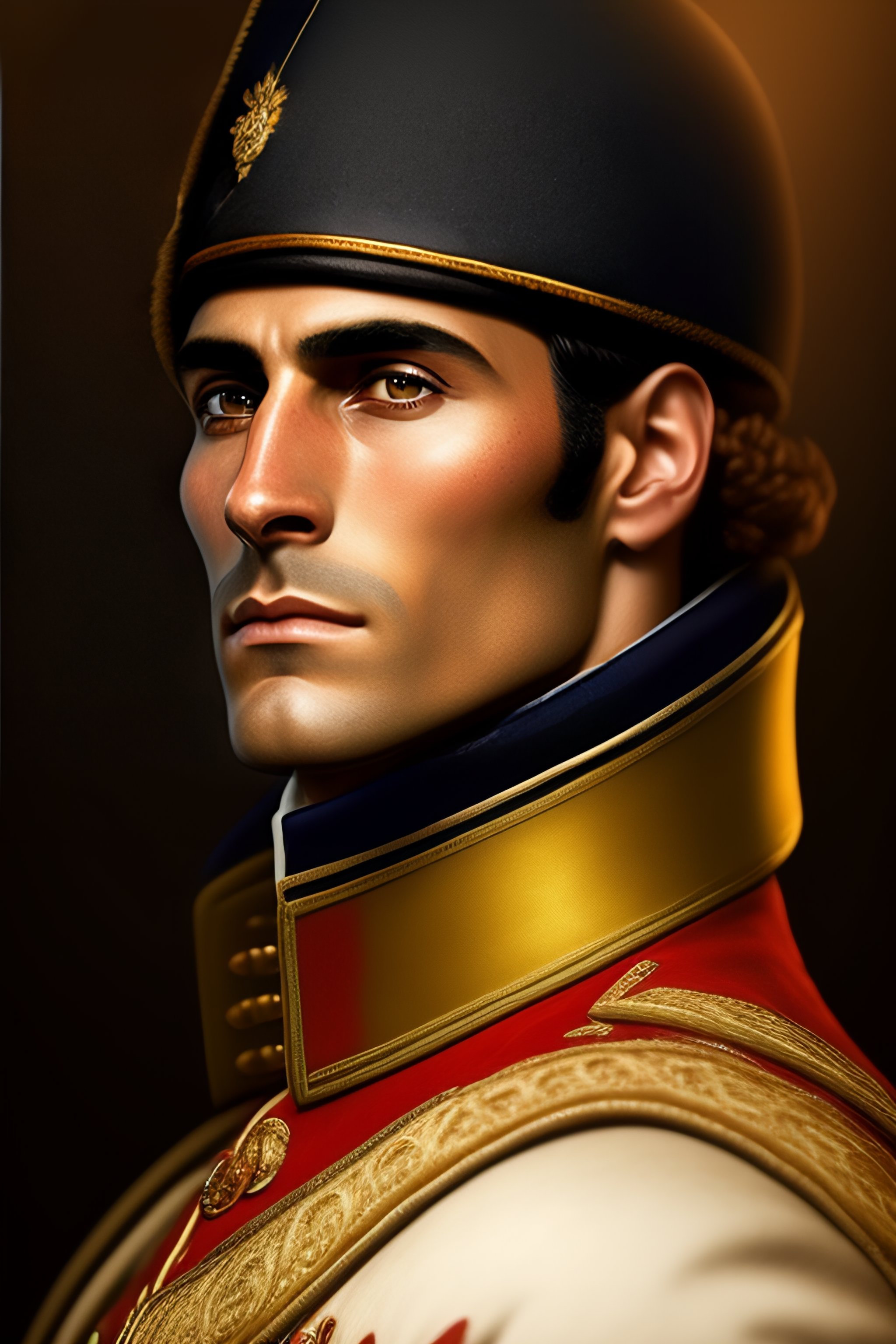 Lexica - Portrait of a napoleonic french army officer, male, detailed ...