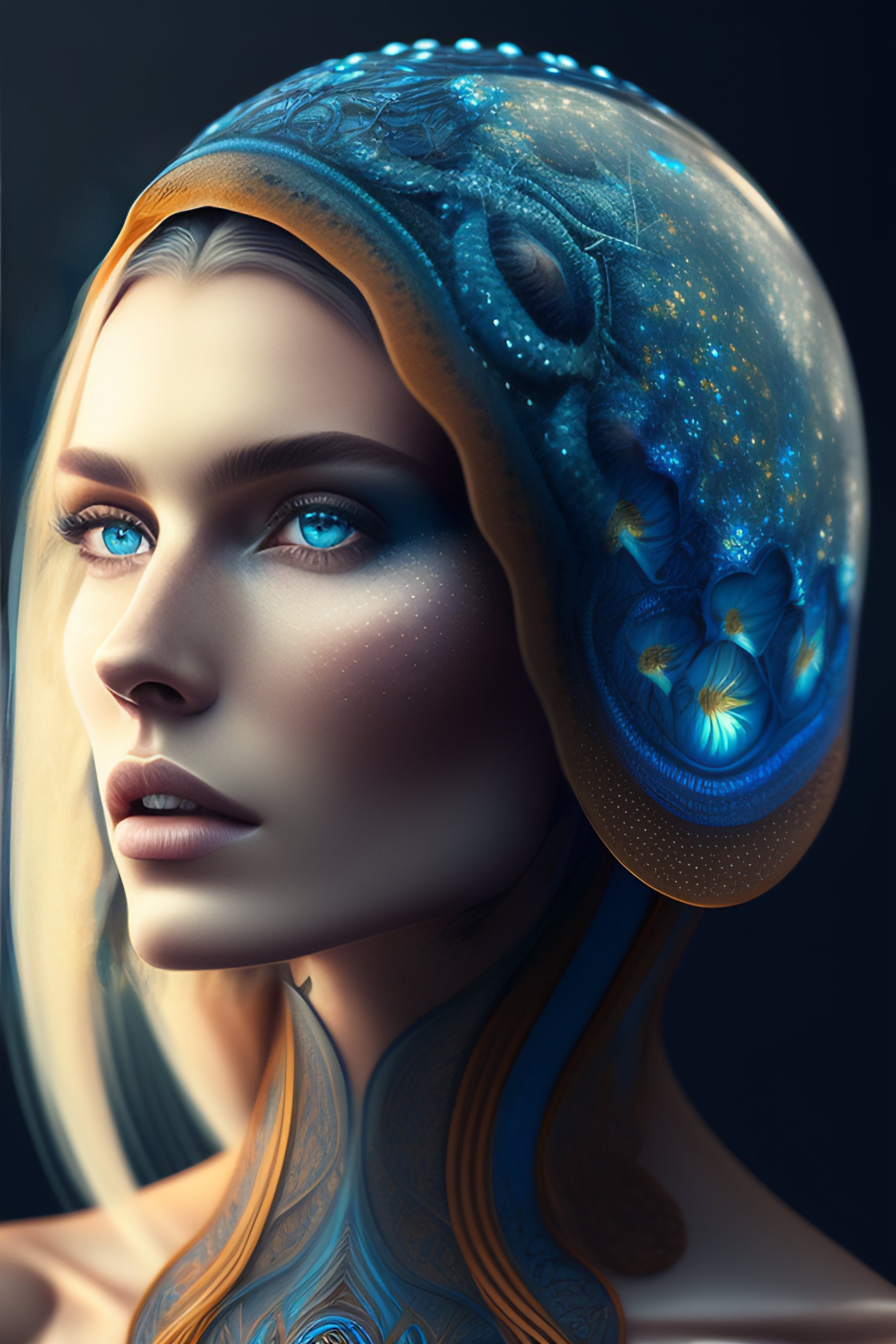 Lexica - *transparency layered human inside with mushroom hybrid ...