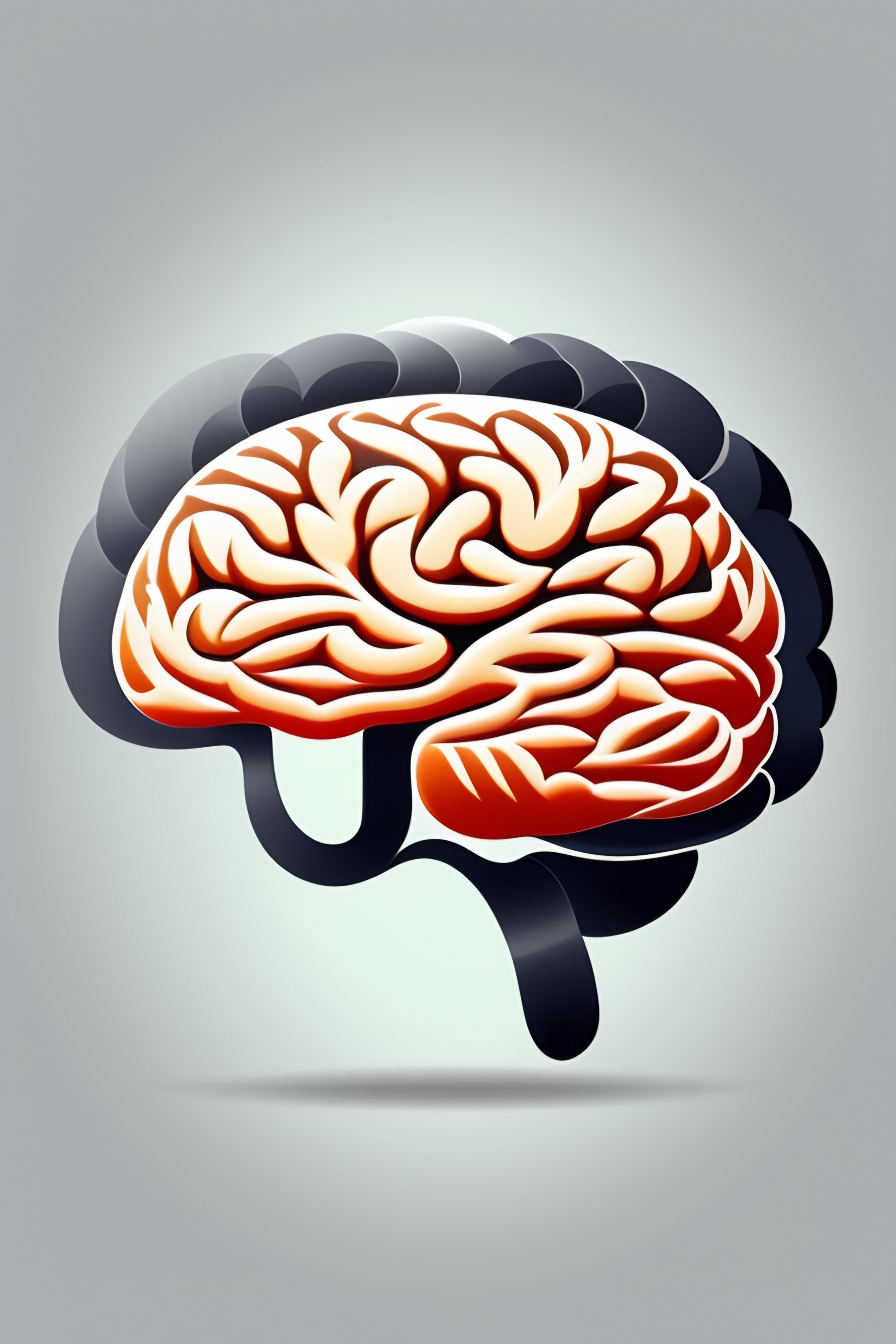 Lexica - Simple illustration of a stylized brain, symmetric ...