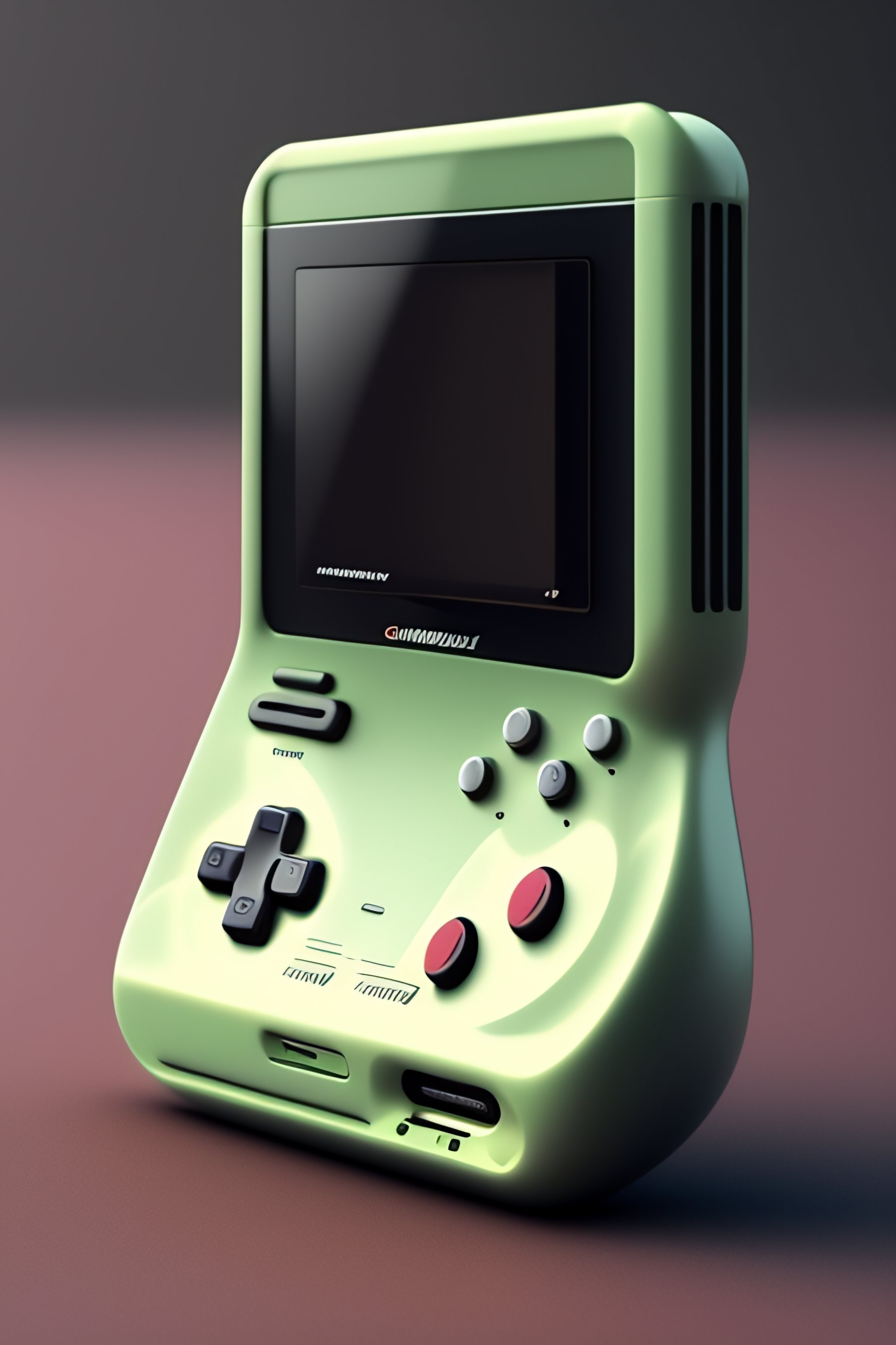Lexica - Gameboy console render designed by Dieter Rams
