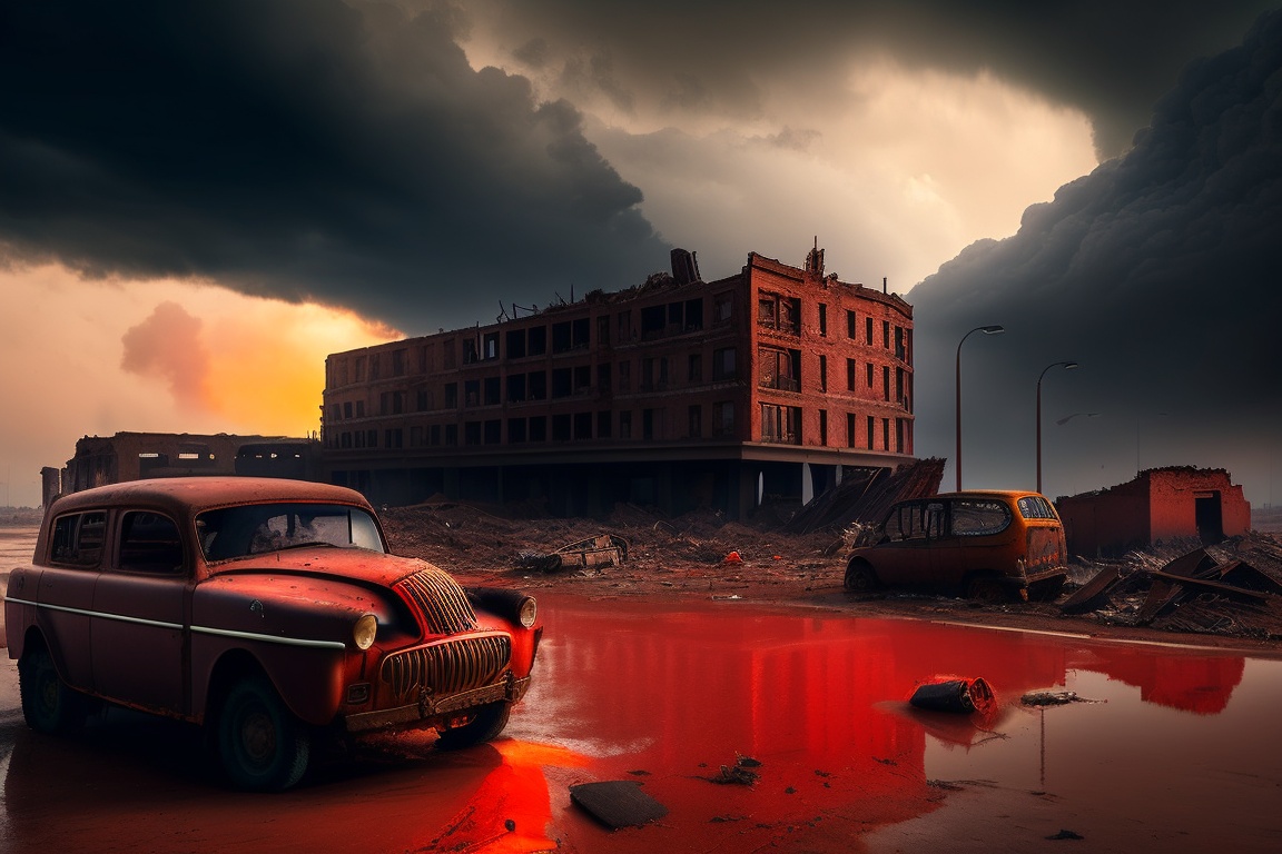 Lexica - A high definition image depicting an apocalyptic scenario. The ...