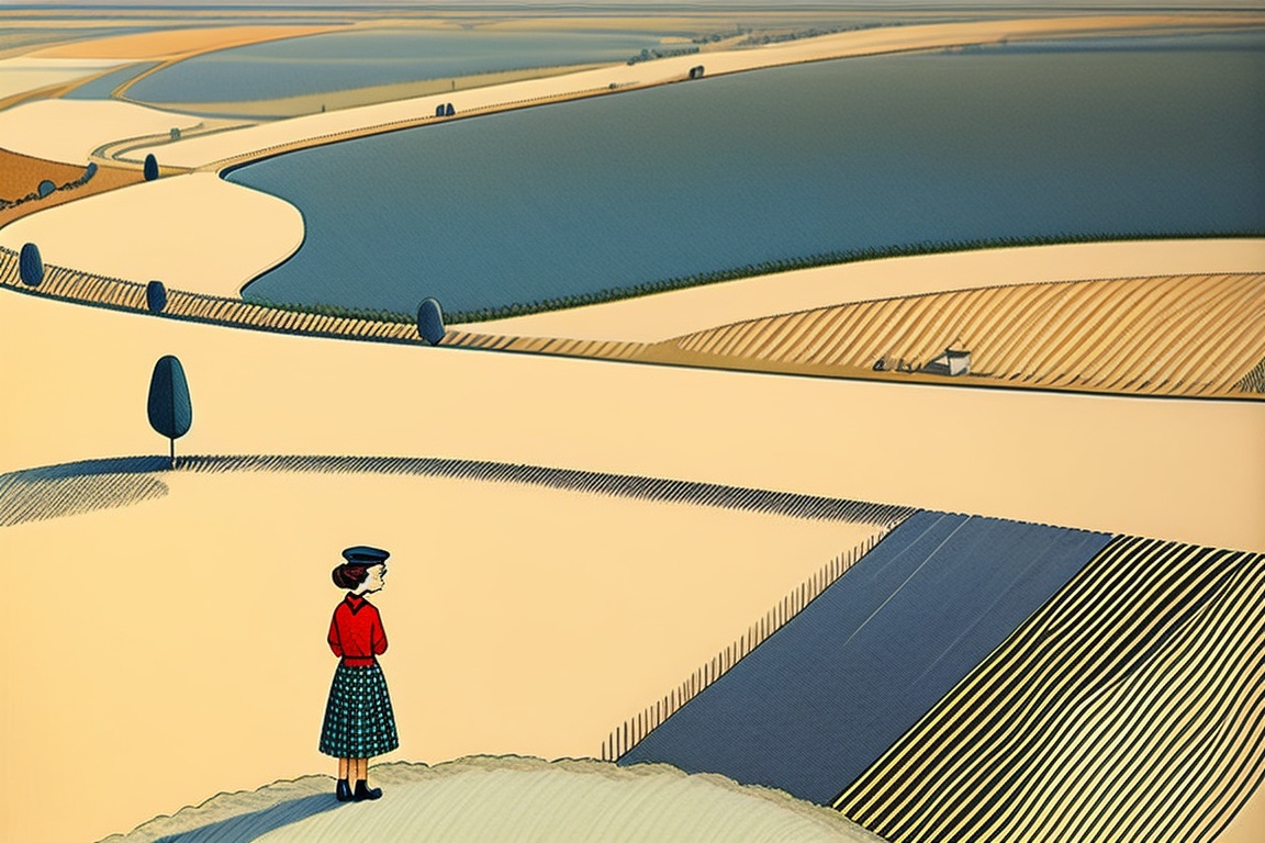 Lexica - Girl. pen and ink, birds eye view, illustrated by hergé ...