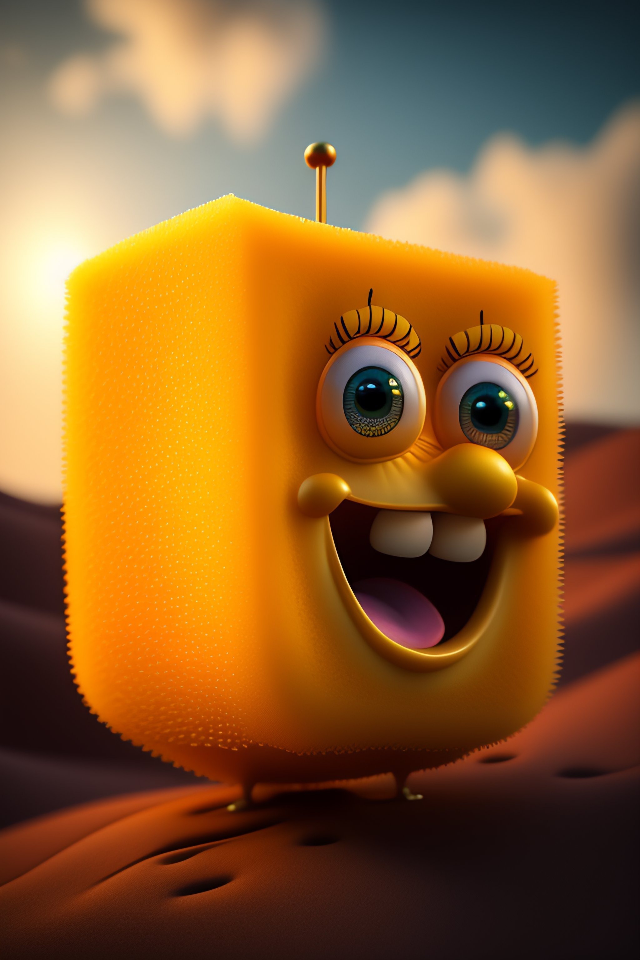 Lexica - Hyper realistic 8k sponge bob, perfect composition, beautiful ...