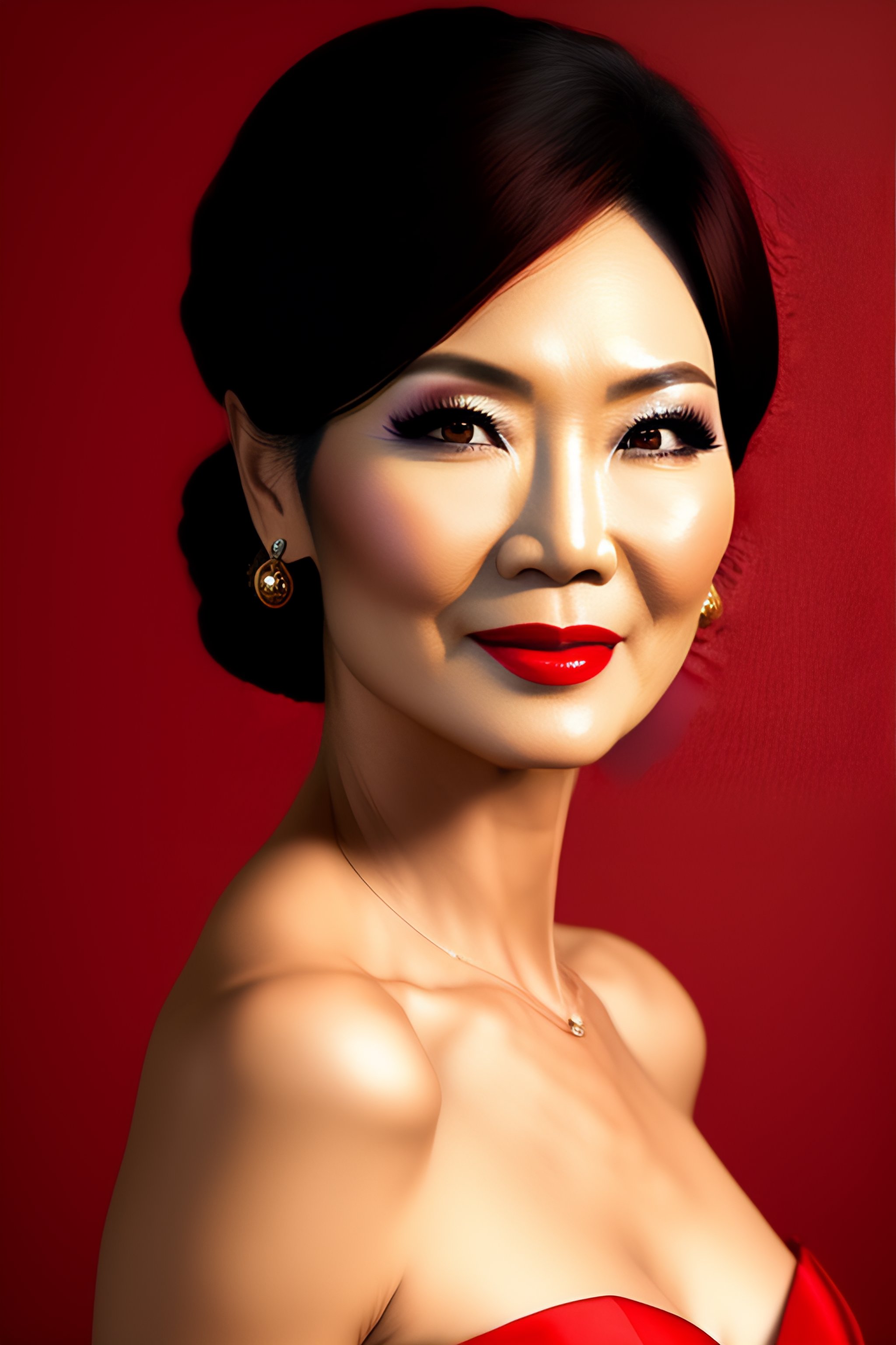 Lexica Full Body Photo Portrait Of Hot Attractive Middle Aged Korean Female Glamour Housewife