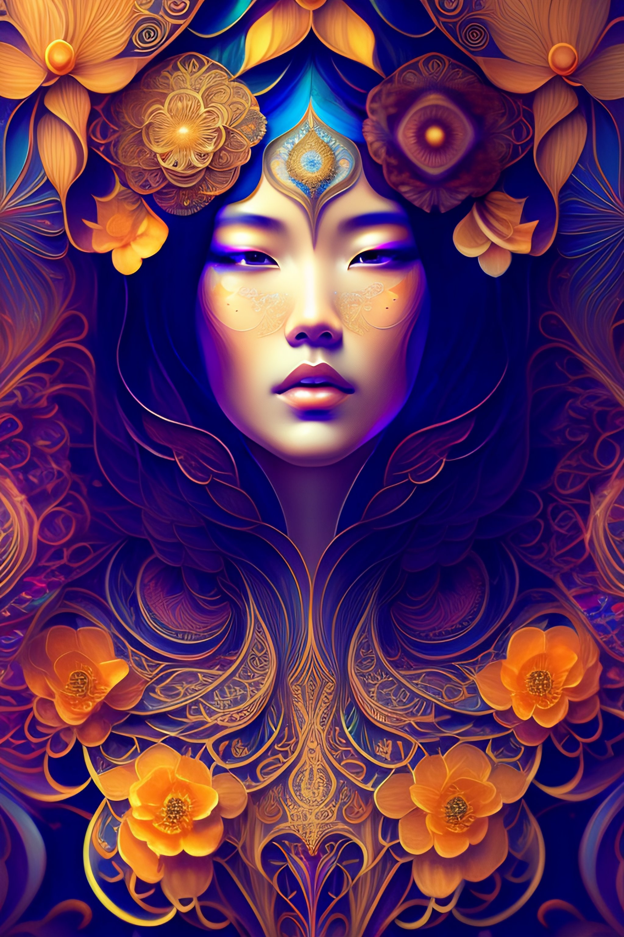 Lexica - Human flower by Android Jones, Earnst Haeckel, James Jean ...