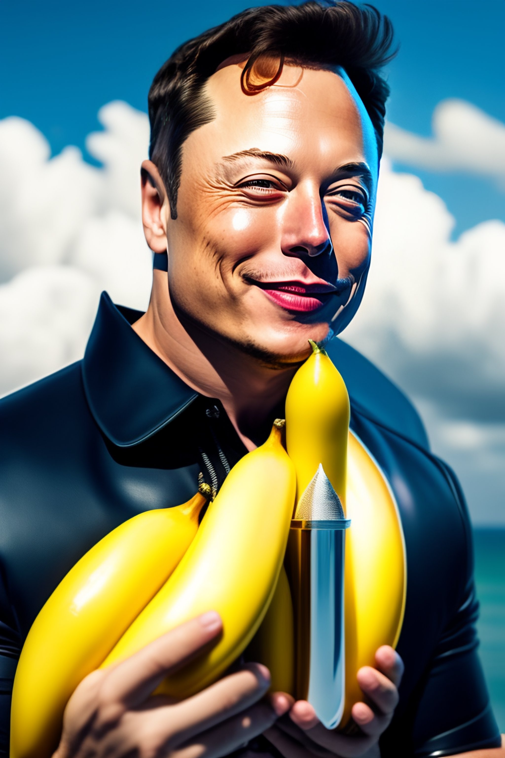 Lexica - Elon musk with a banana rocket