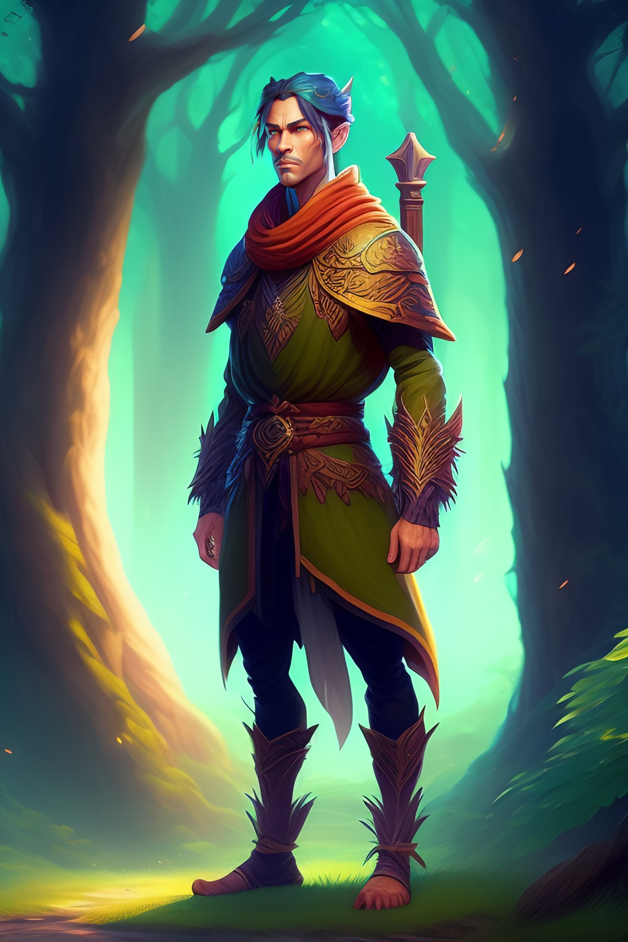 Lexica - Character avatar in a new RPG battle game. A wizard called elm ...