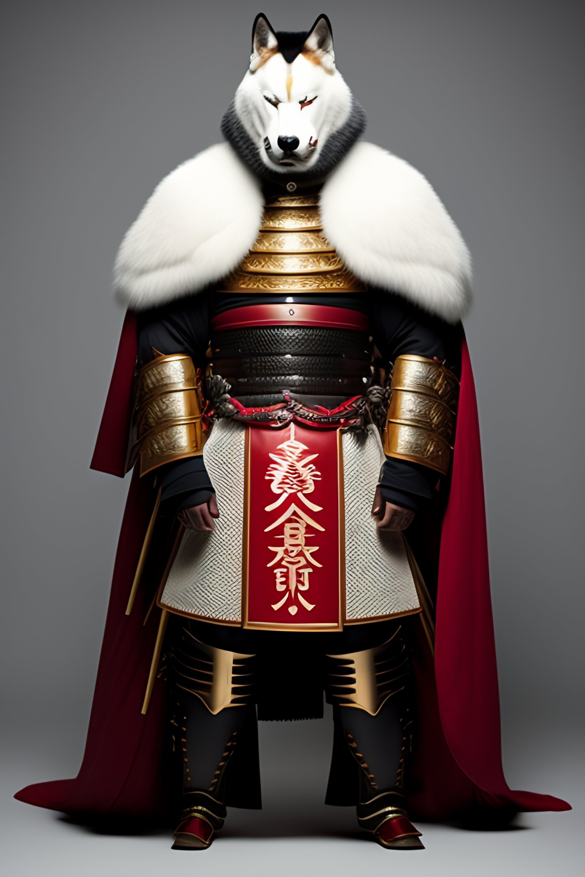 Lexica - Full body shot of a samurai wearing authentic historical armor ...