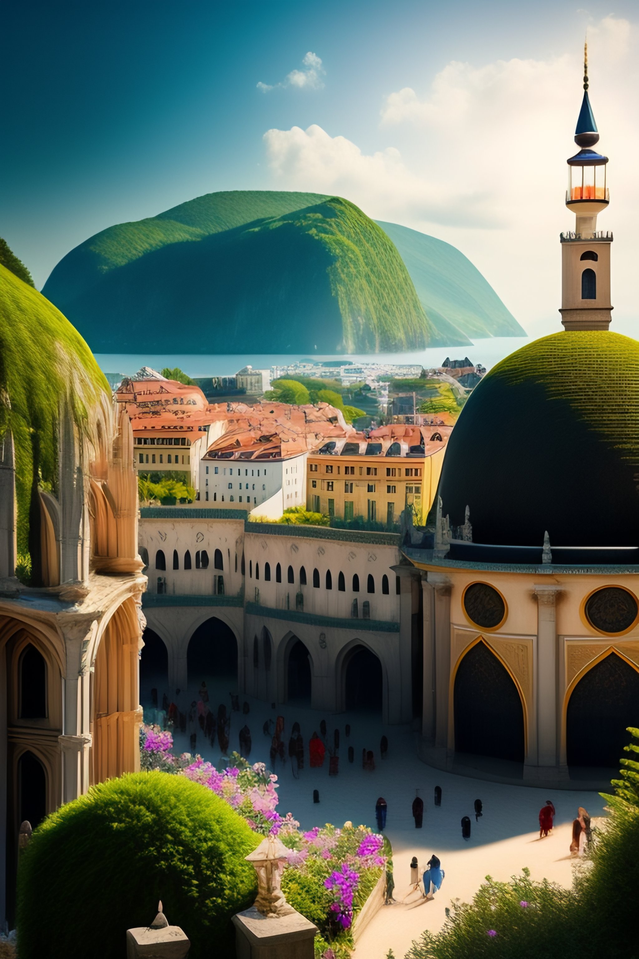Lexica - Realistic picture of summer vacation europe