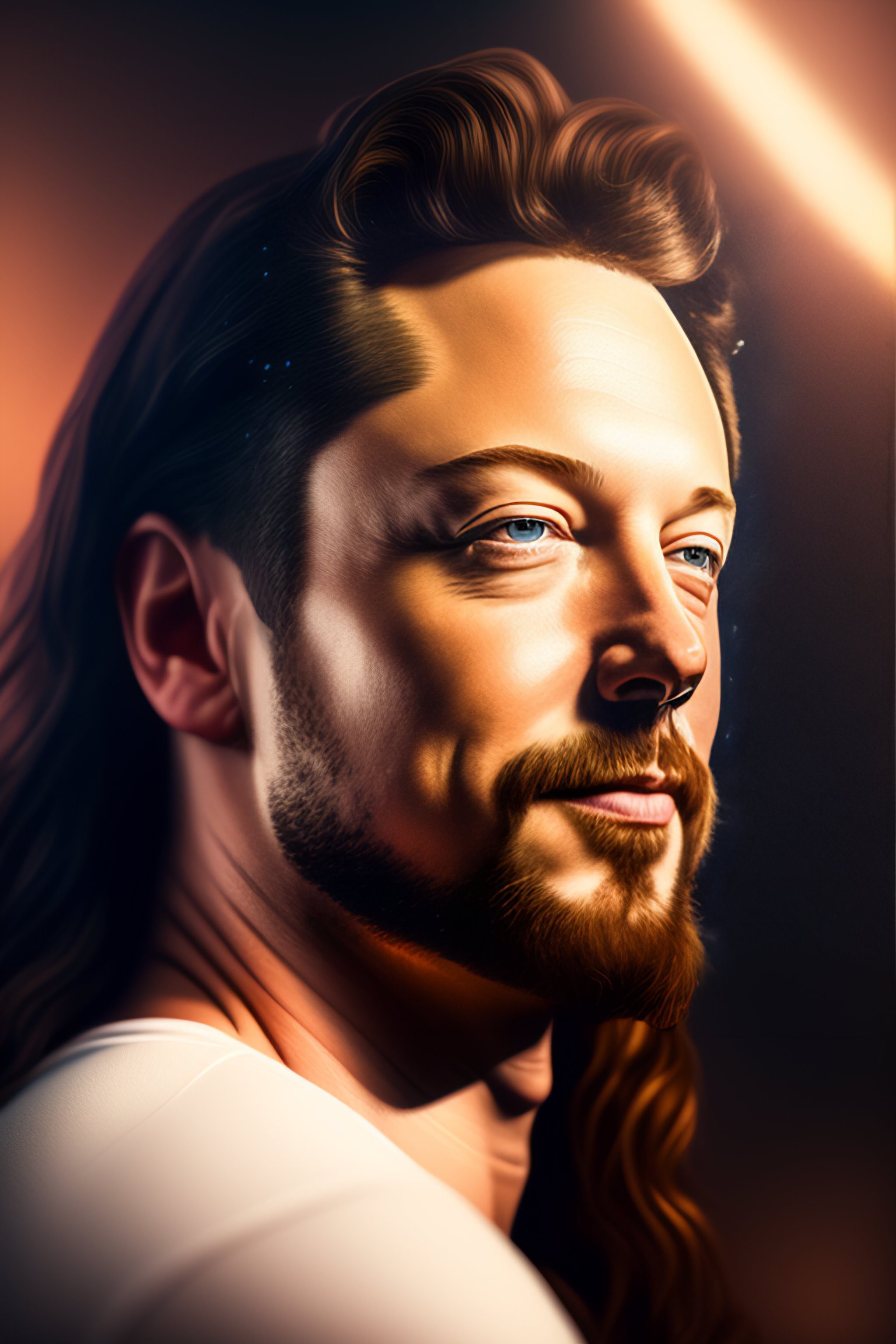 Lexica - High quality graffity portrait of Jesus but the face of Elon ...