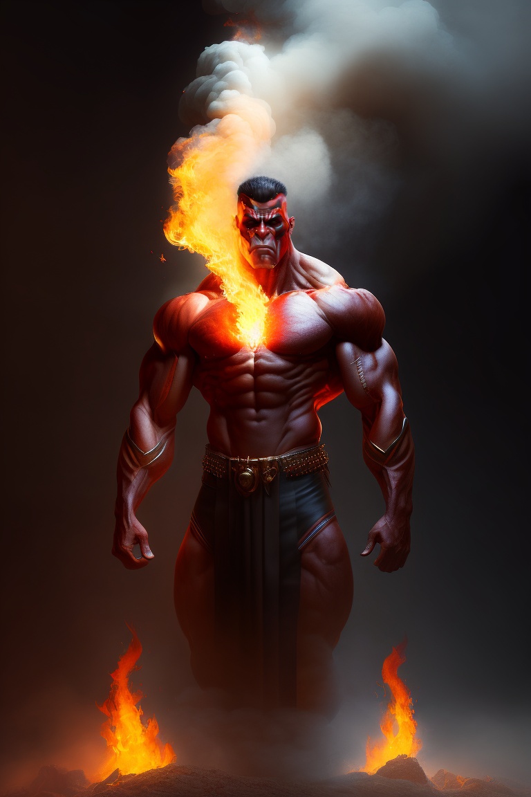 Lexica - Human monster made of fire, smoke, detailed, ultra-realistic ...