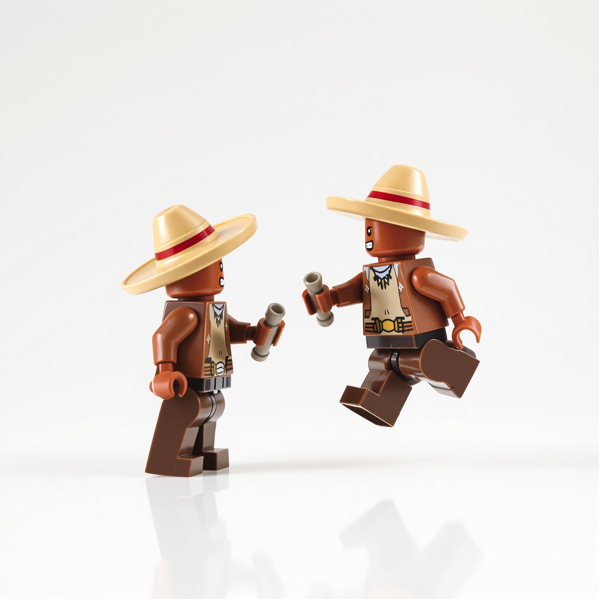 Lexica - A professional production photo of two Mexican Lego action ...