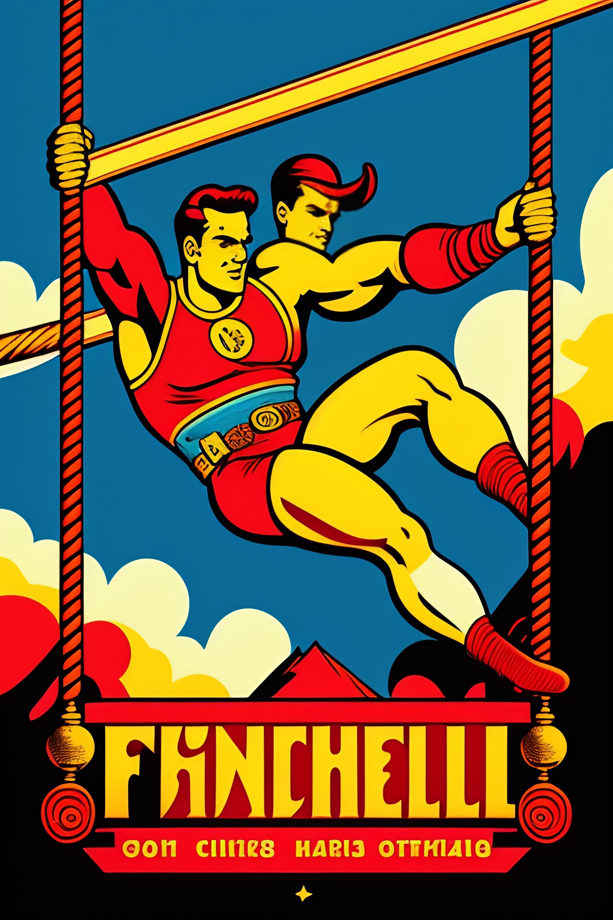 Lexica - Retro comic style artwork, highly detailed circus acrobat ...