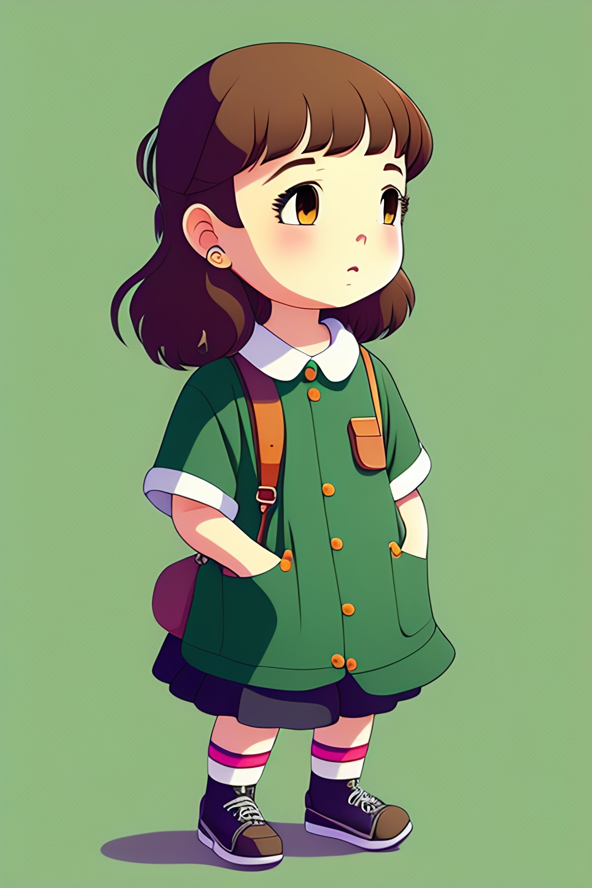 Lexica - Childlike illustration character, ghibli studio, simple lines ...