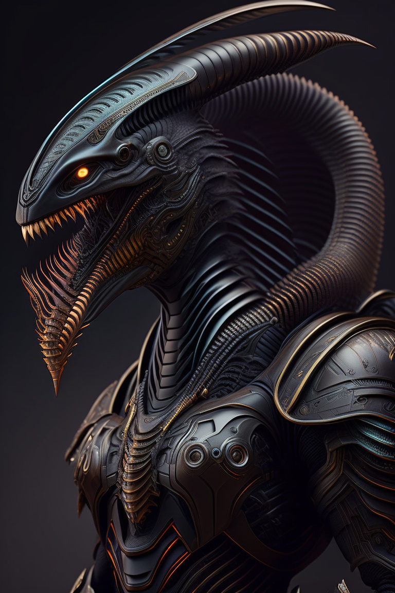 Lexica - A dark, biomechanical xenomorph based on the alien in the ...