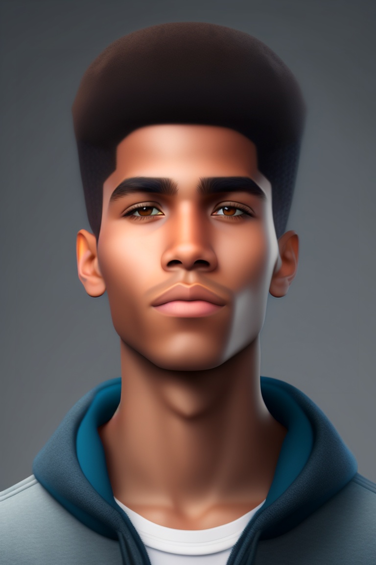 Lexica - Emilio, South American young man. Triangle-shaped nose.
