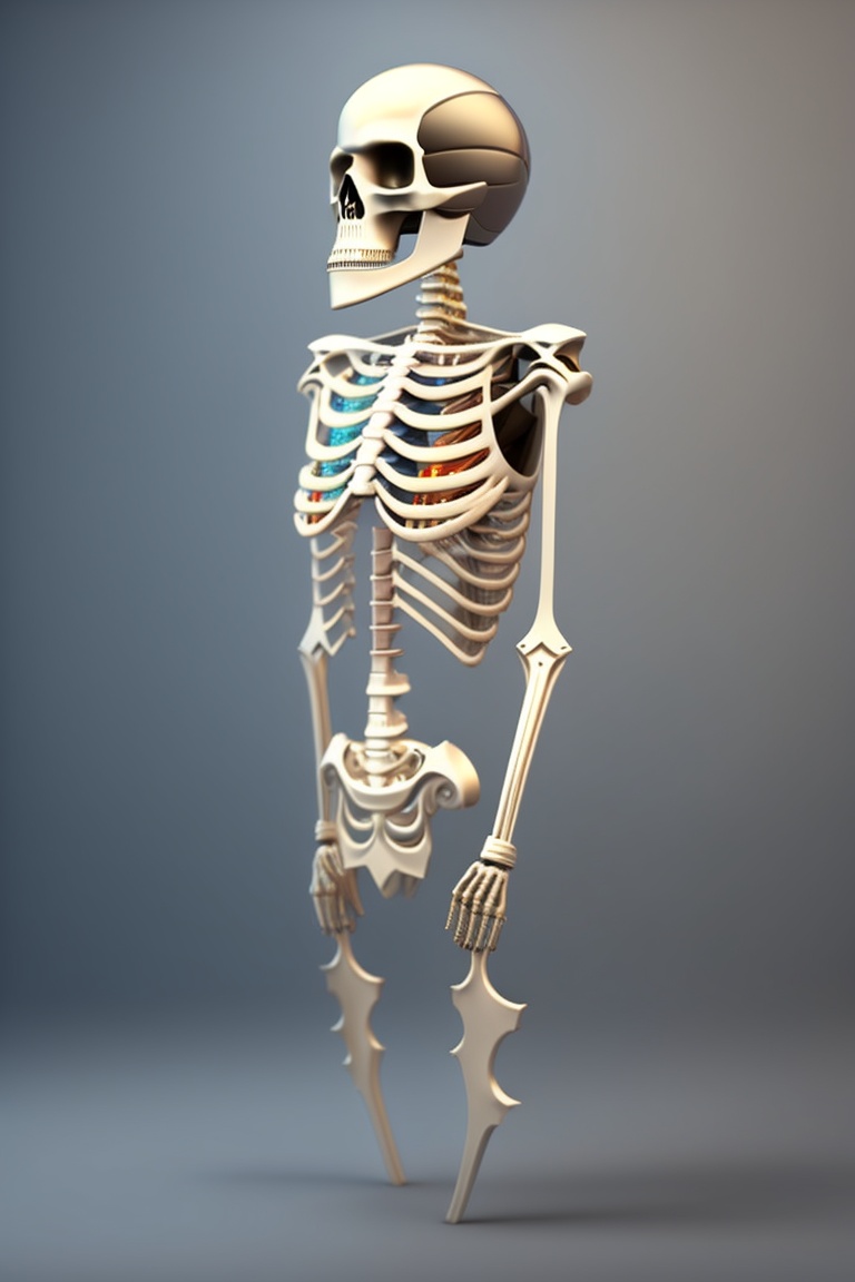 Lexica - Human skeleton, holding bow,, realistic, 3d render, v-ray ...