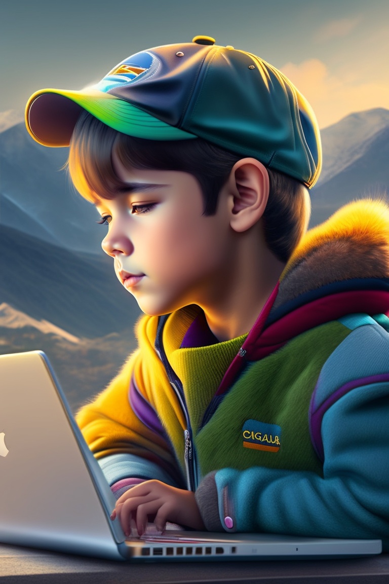 Lexica - Boy age 20, cool boy, Using laptop, he looks concentrate ...