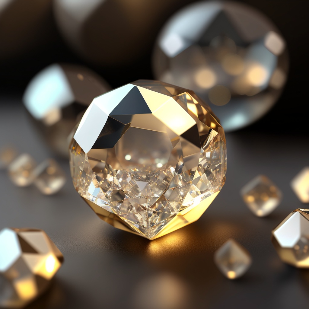 Lexica - Clear round diamonds, macro closeup lots of faceted diamonds ...