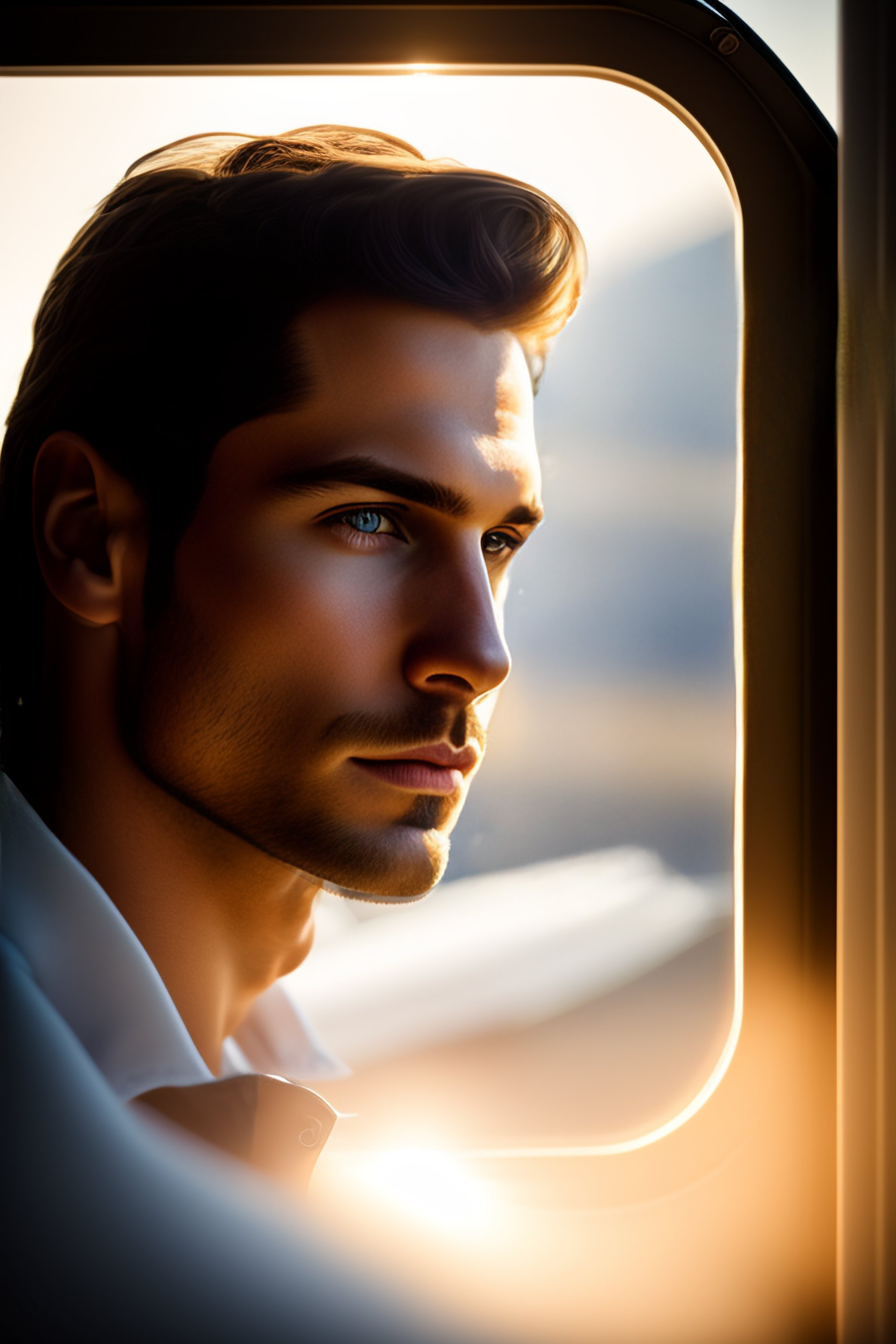 Lexica - Portrait professional model photographer of a closeup airplane ...